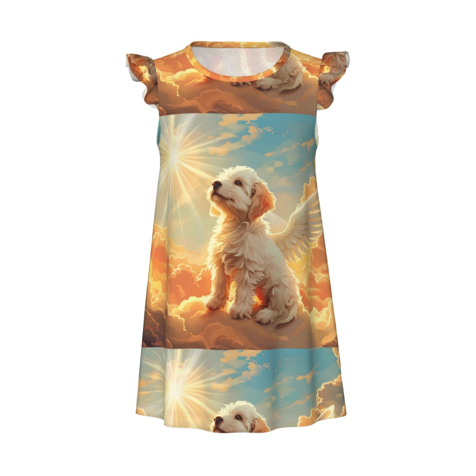 Qekee Sunshine Golden Cloud Dog for Girls Nightgowns, Princess Pajama ...