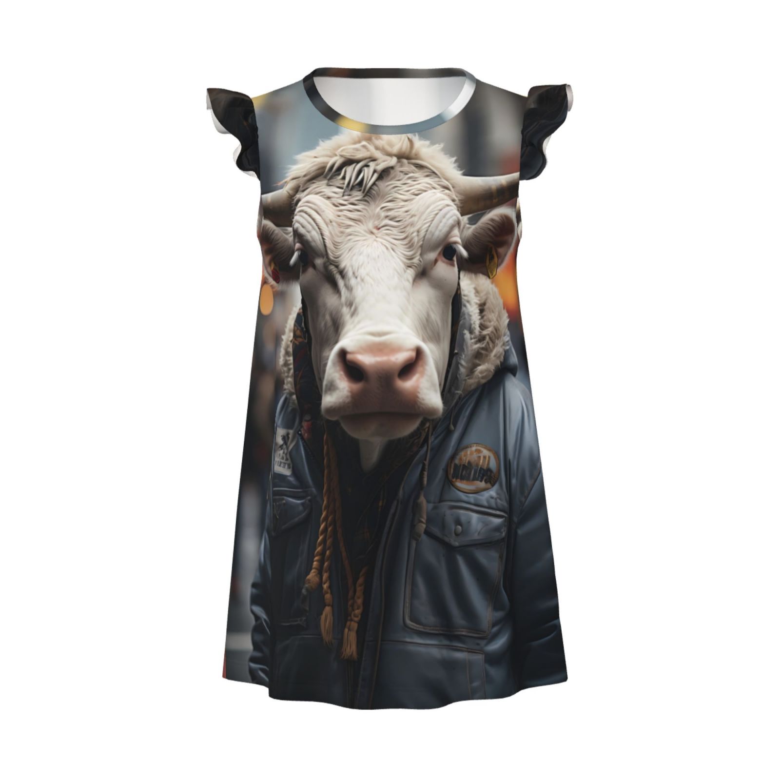 Qekee Surrealist Cow for Girls Nightgowns, Princess Pajama Dresses for ...