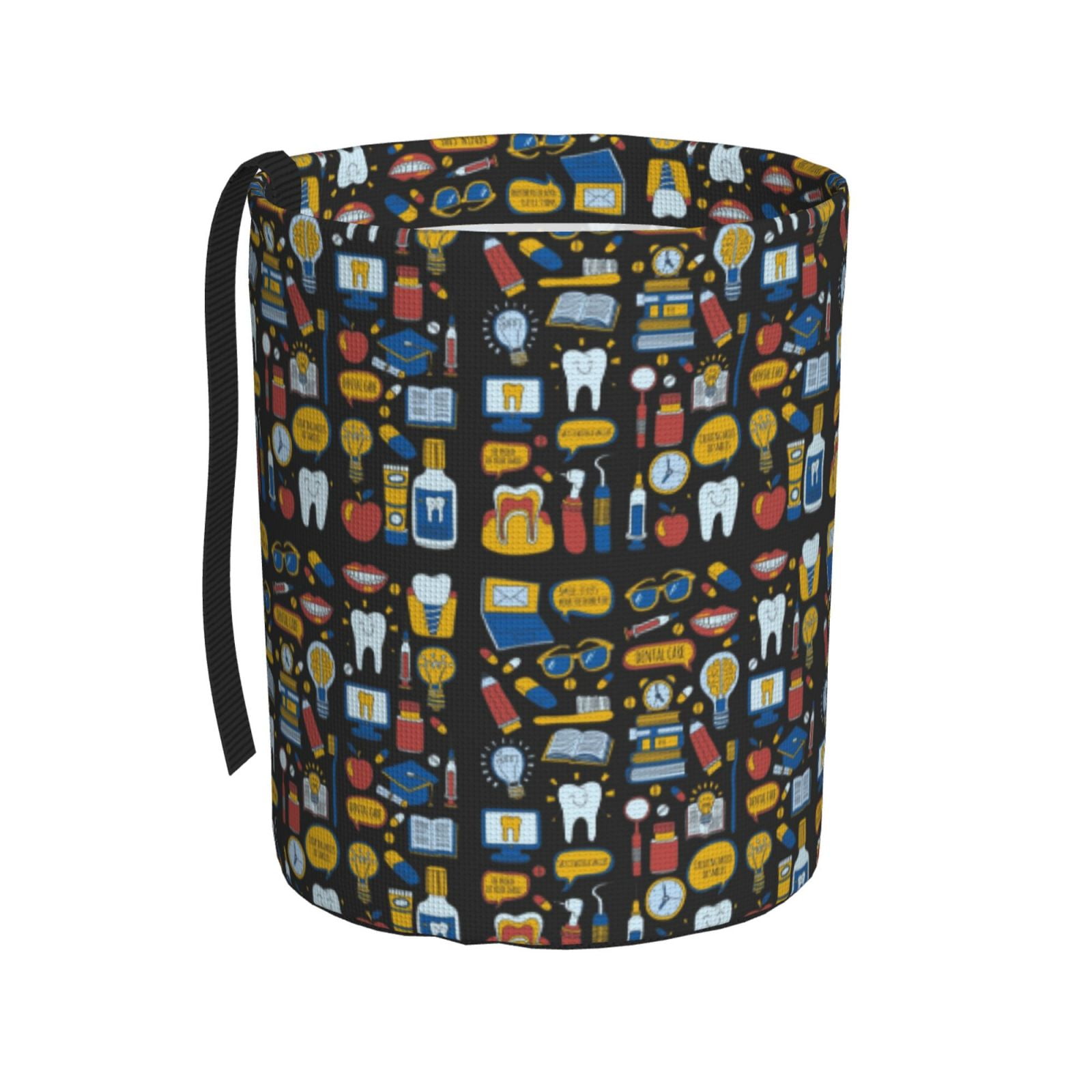 Qekee Teeth Print Automotive Waterproof Portable Collapsible Trash Can ...