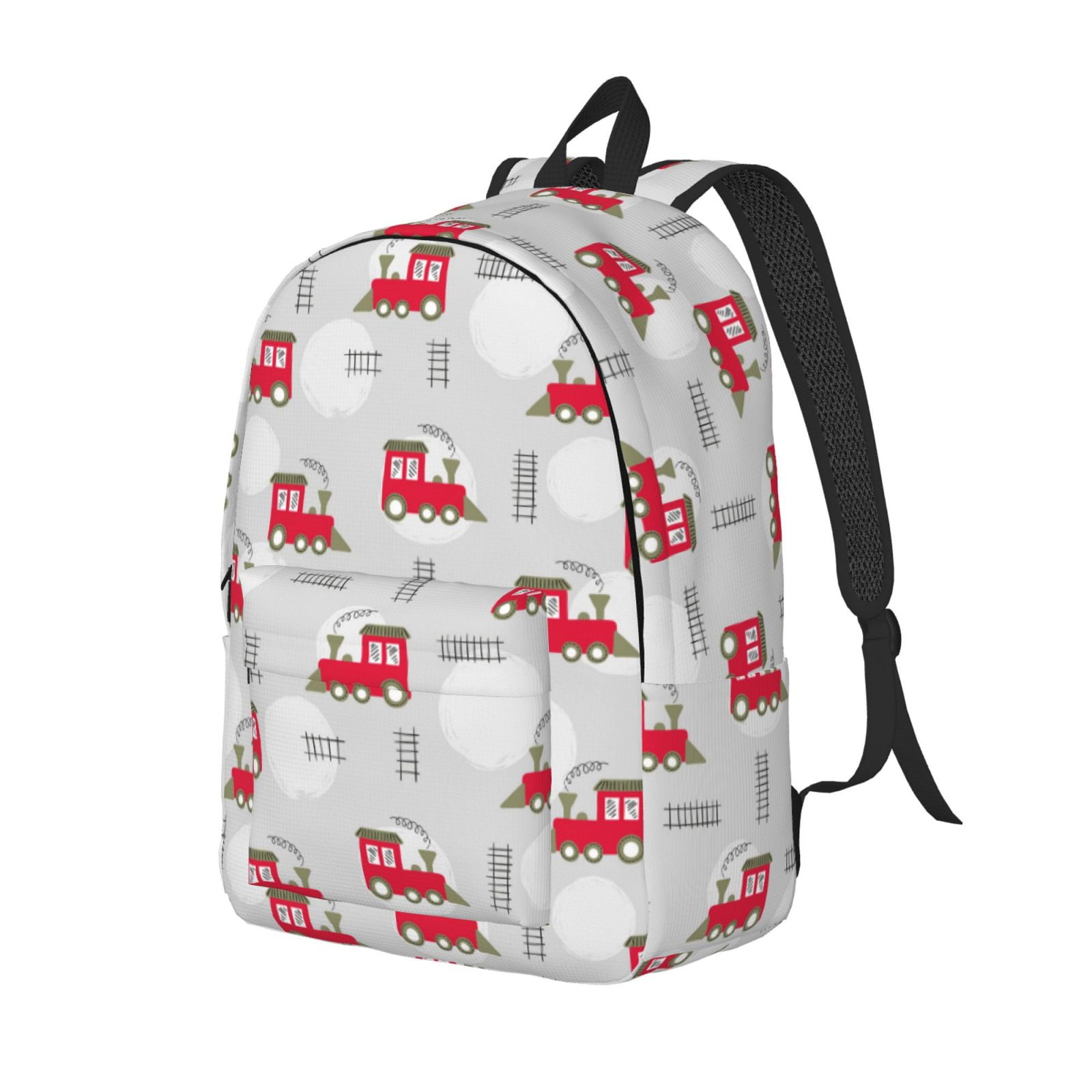 Qekee Trains for Canvas College Laptop Backpack is a durable, gender ...