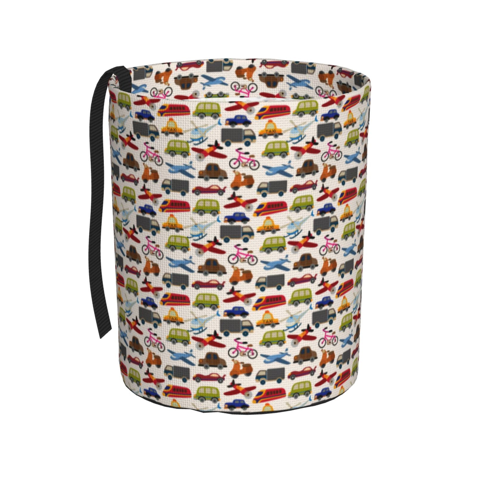 Qekee Transport Print Automotive Waterproof Portable Collapsible Trash ...