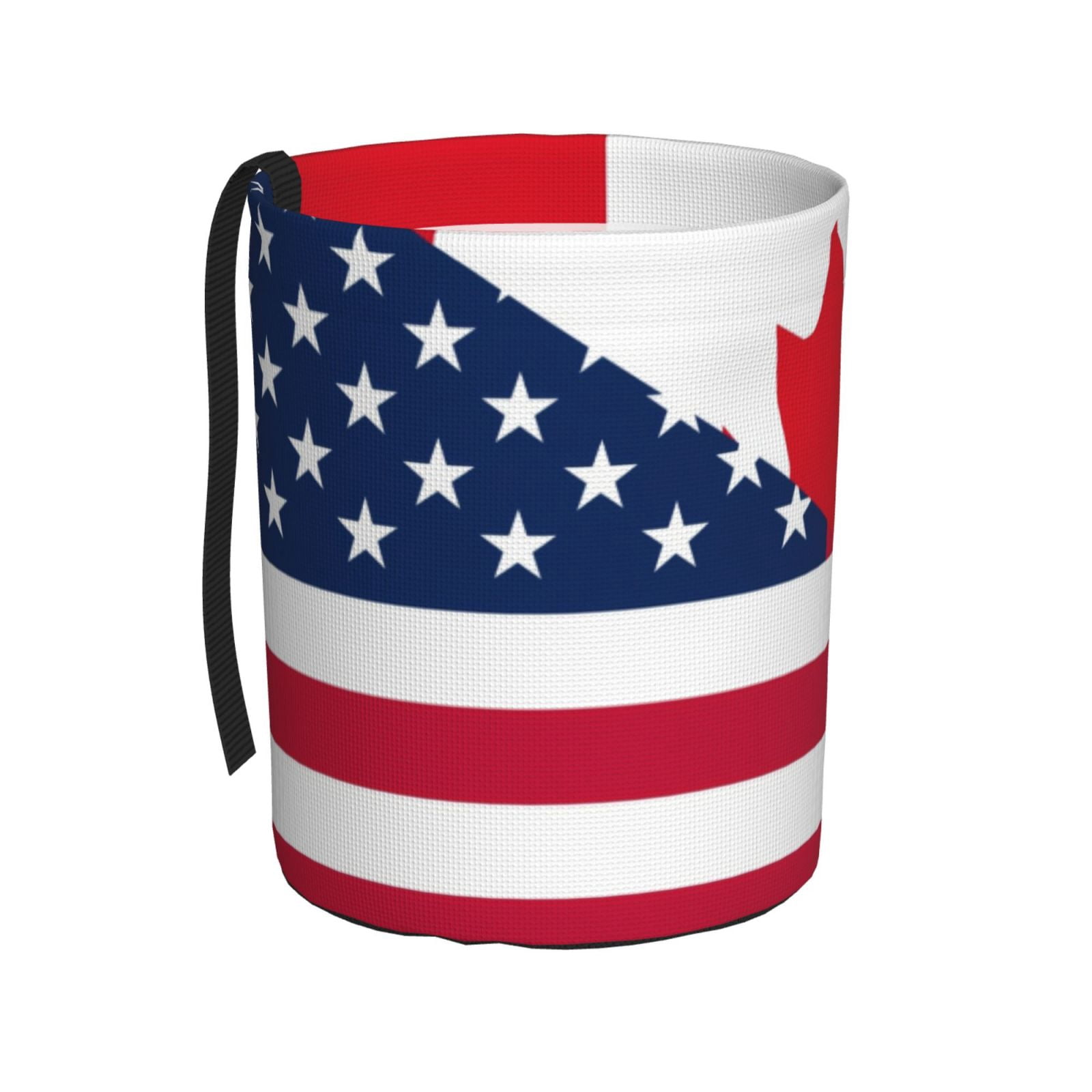 Qekee USA Canada Flag Print Automotive Waterproof Portable Collapsible ...