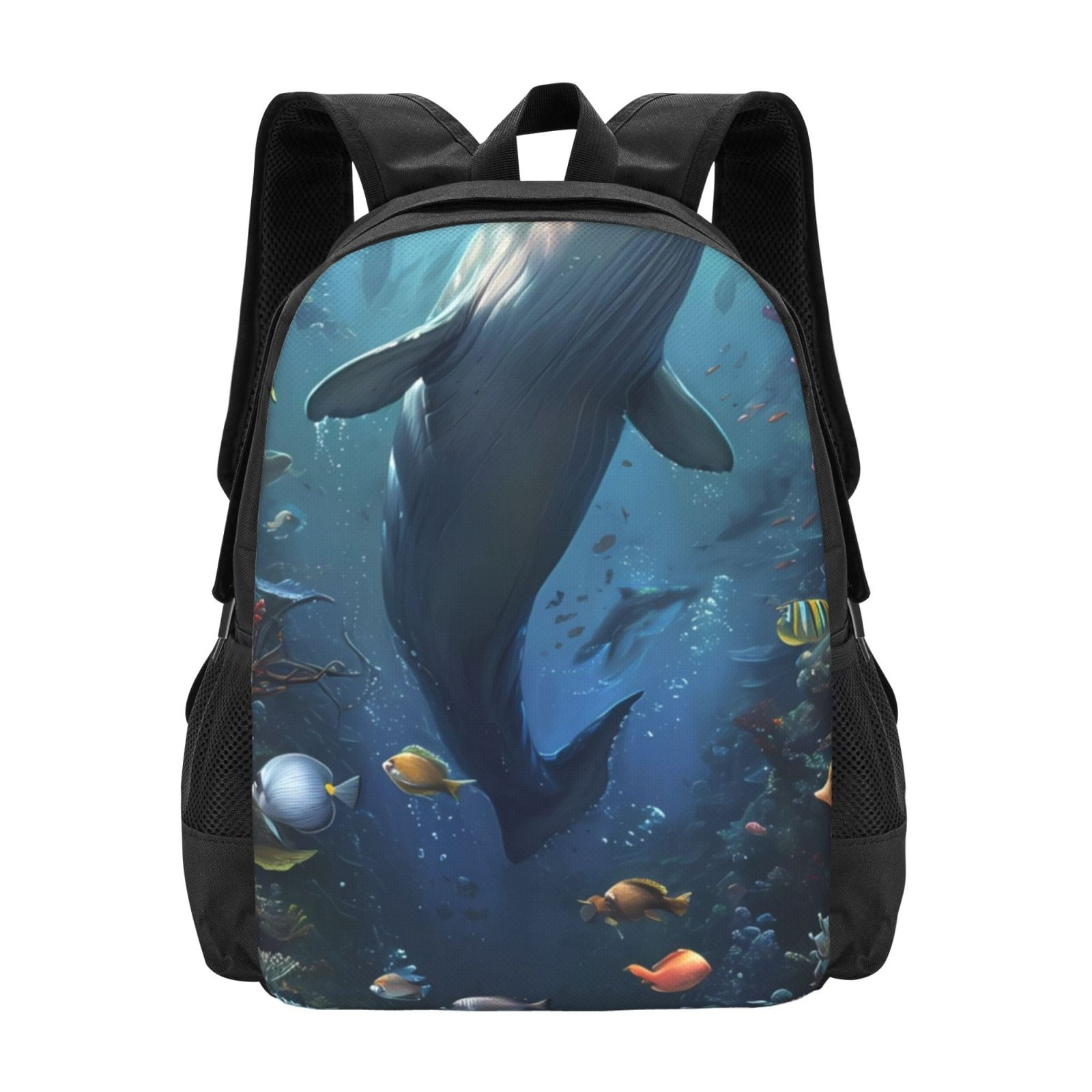 Qekee Underwater Dolphin for Travel Laptop Backpack for womem and men ...