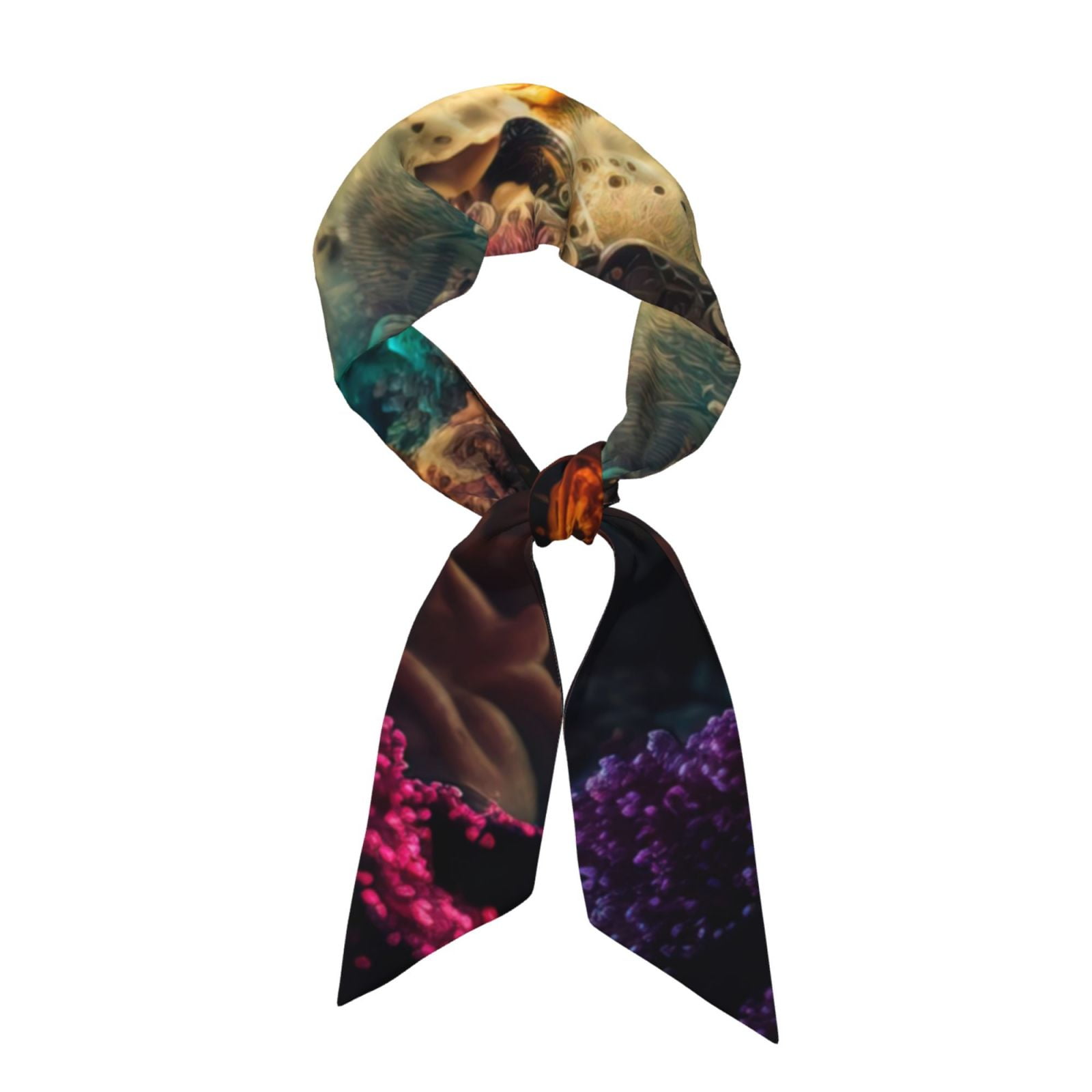 Qekee Underwater Treasure Chest for Silk Feeling Scarf Medium Square ...