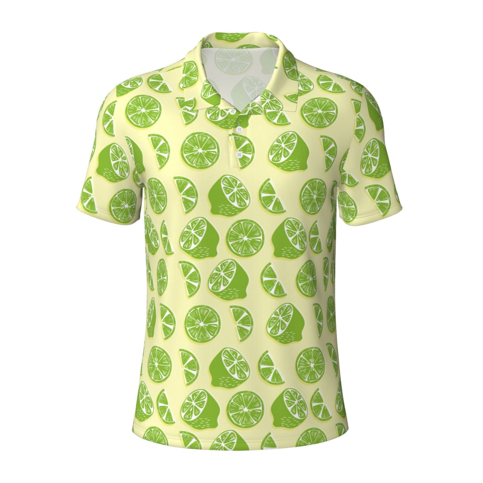 Qekee Various Lemons for Mens Polo Shirts Casual Short Sleeve Button ...