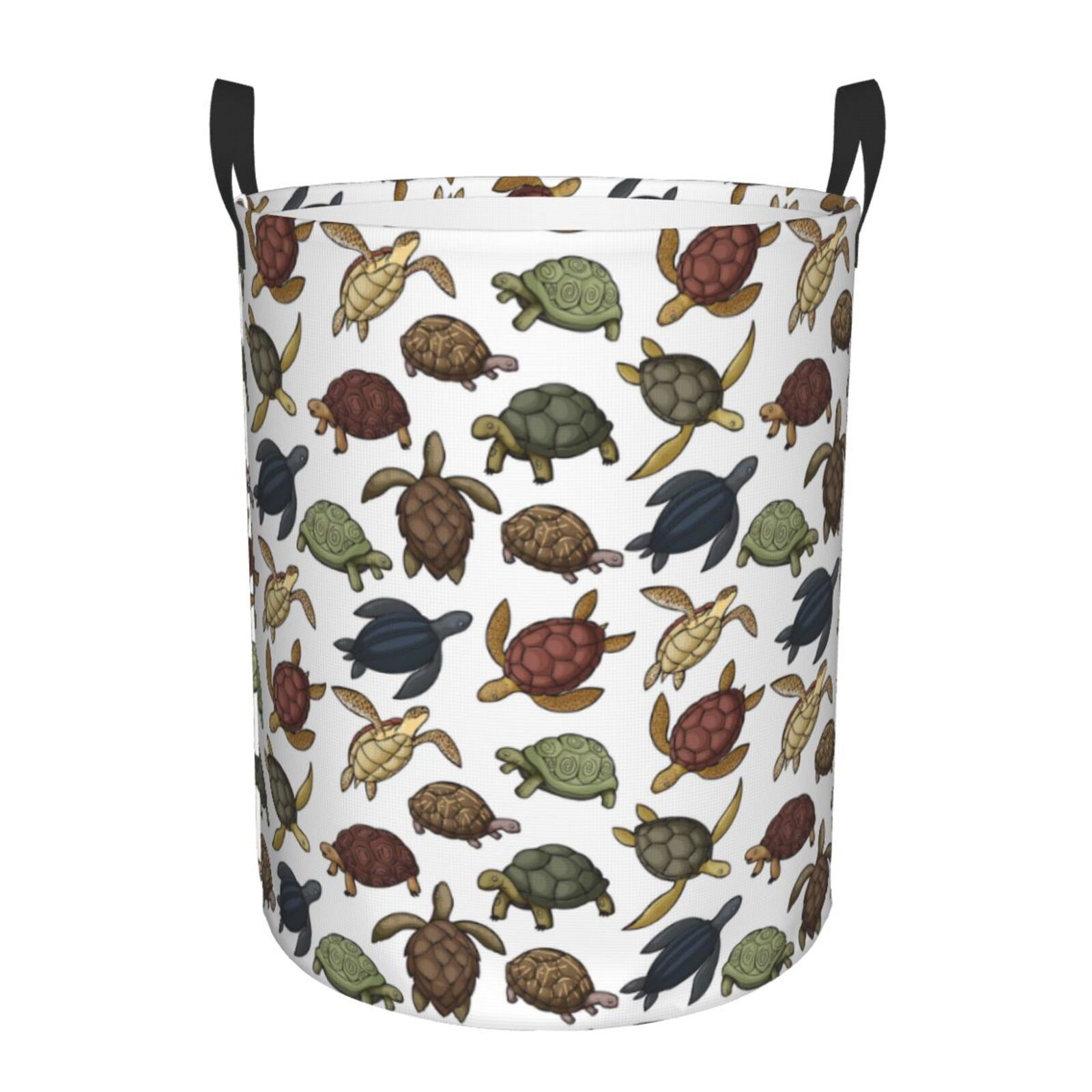 Qekee Various Turtle print Laundry Hamper Basket, Hamper Basket for ...