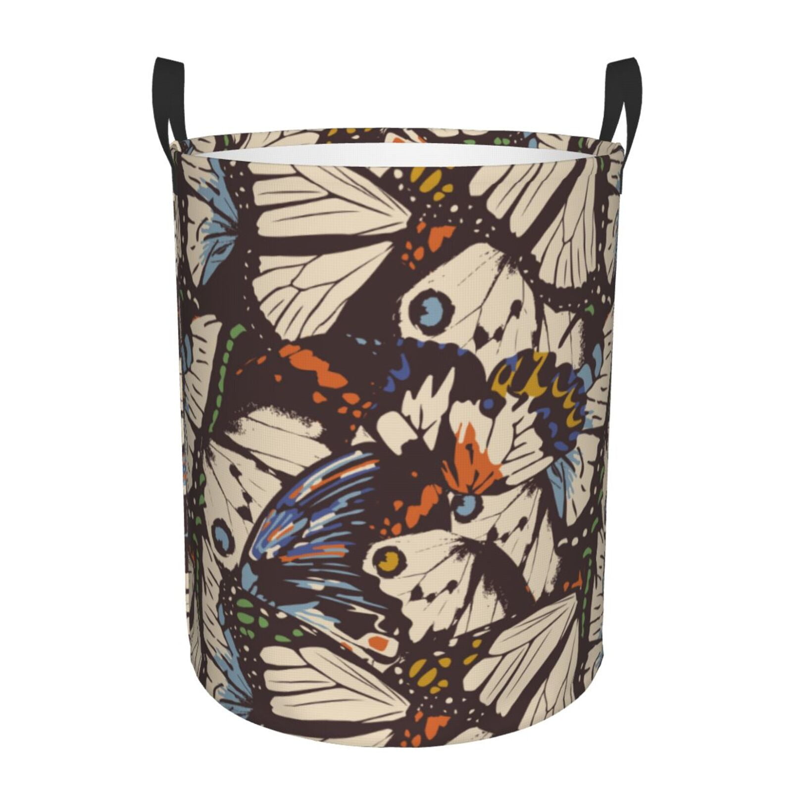Qekee Vector Butterflies print Laundry Hamper Basket, Hamper Basket for ...