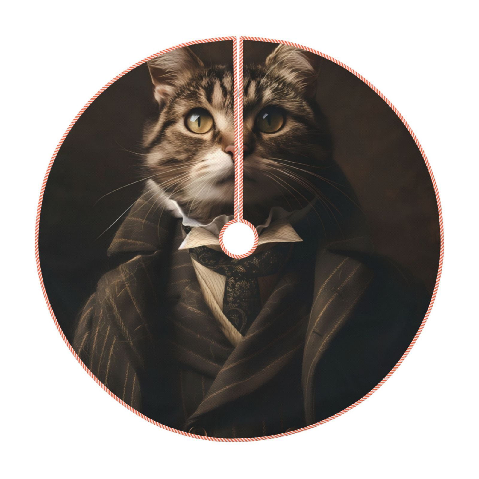 Qekee Victorian Gentle Cat print Christmas Tree Skirt , A Versatile ...