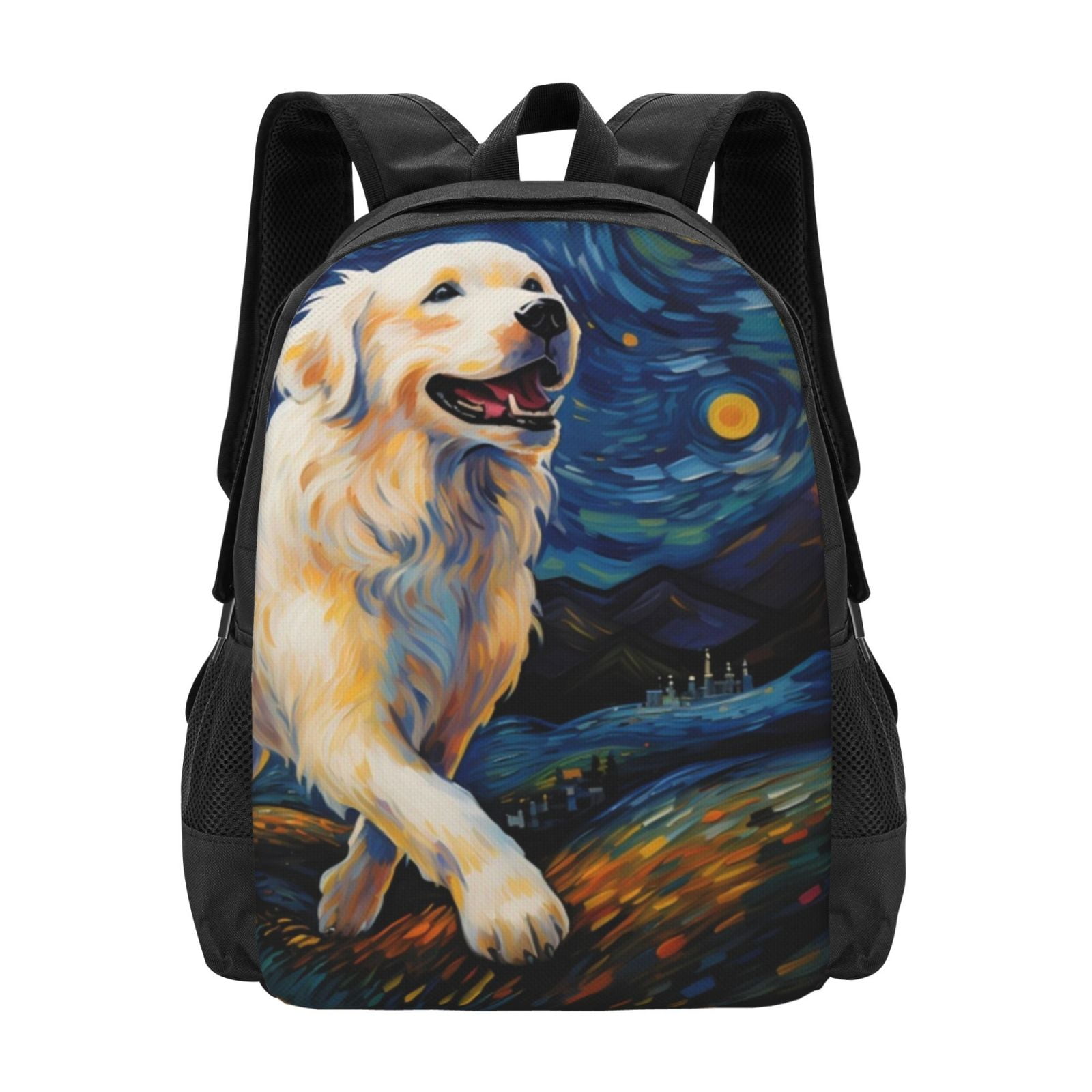 Qekee Vintage Starry Sky Labrador A for Travel Laptop Backpack for ...