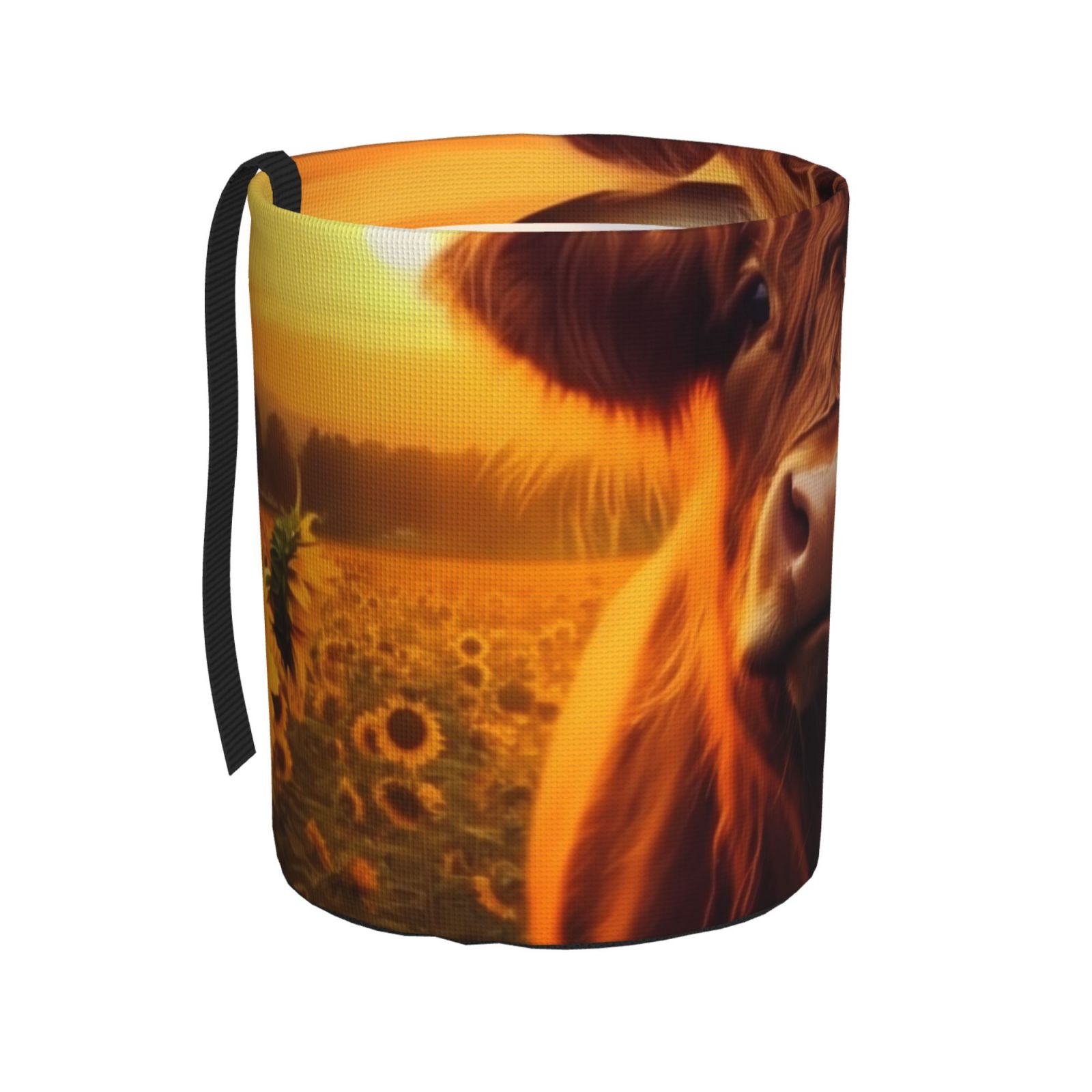 Qekee Vintage Sunflower Cow A Print Automotive Waterproof Portable ...