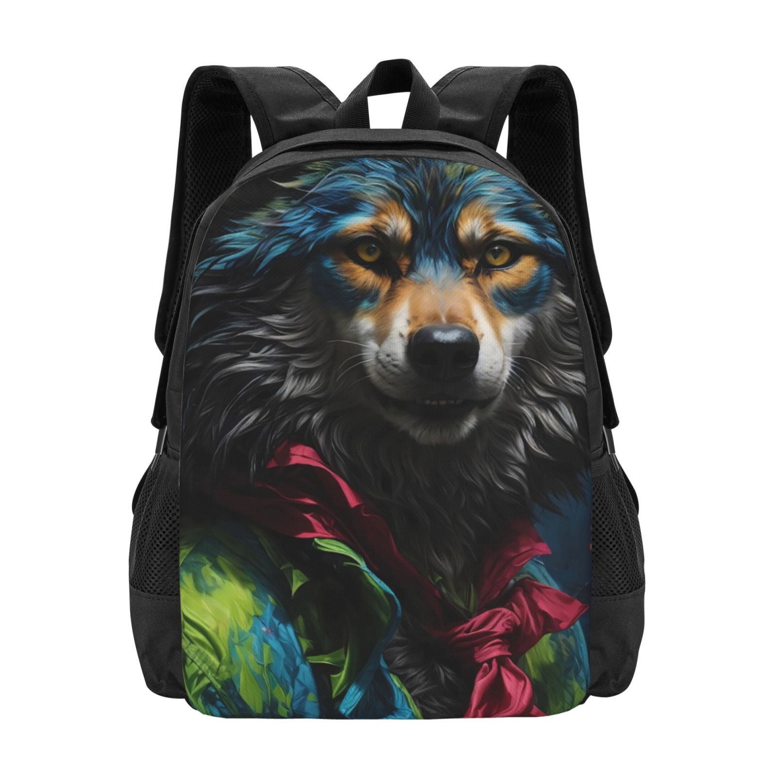 Qekee Vintage Wolf Warrior for Travel Laptop Backpack for womem and men ...