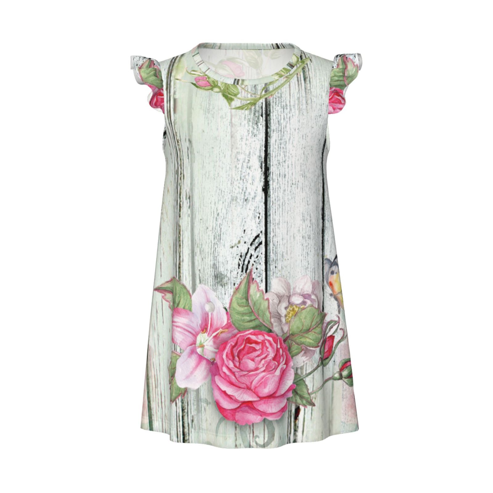 Qekee Vintage Wood with Floral for Girls Nightgowns, Princess Pajama ...