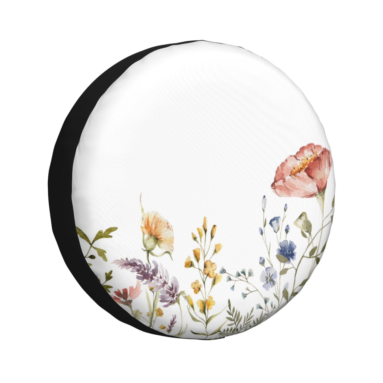 Qekee Watercolor Floral for Tire Wheel Covers,Waterproof, Dust-proof ...