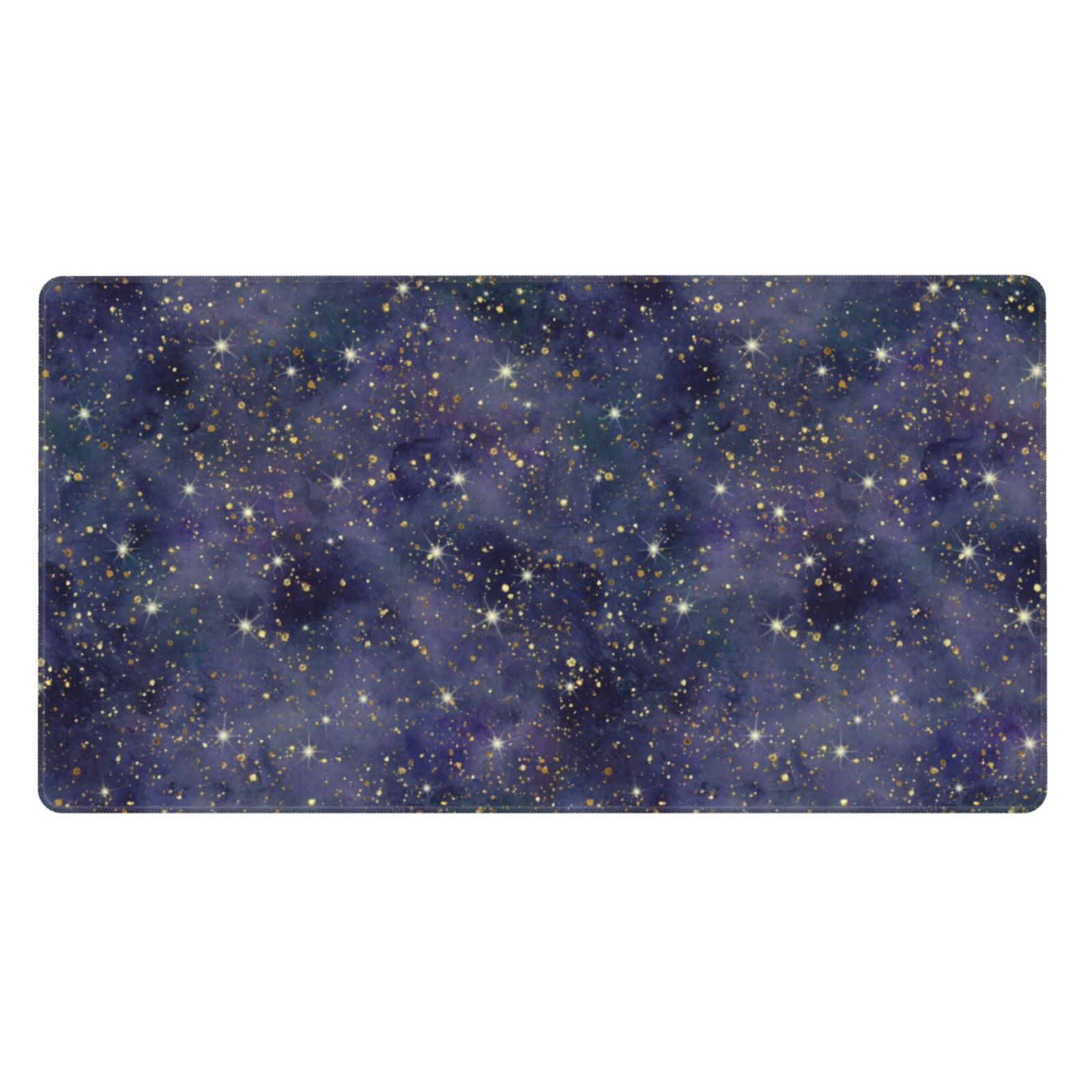Qekee Watercolor Indigo Print Desk Pad Protector,Mouse Pad,Office Desk ...