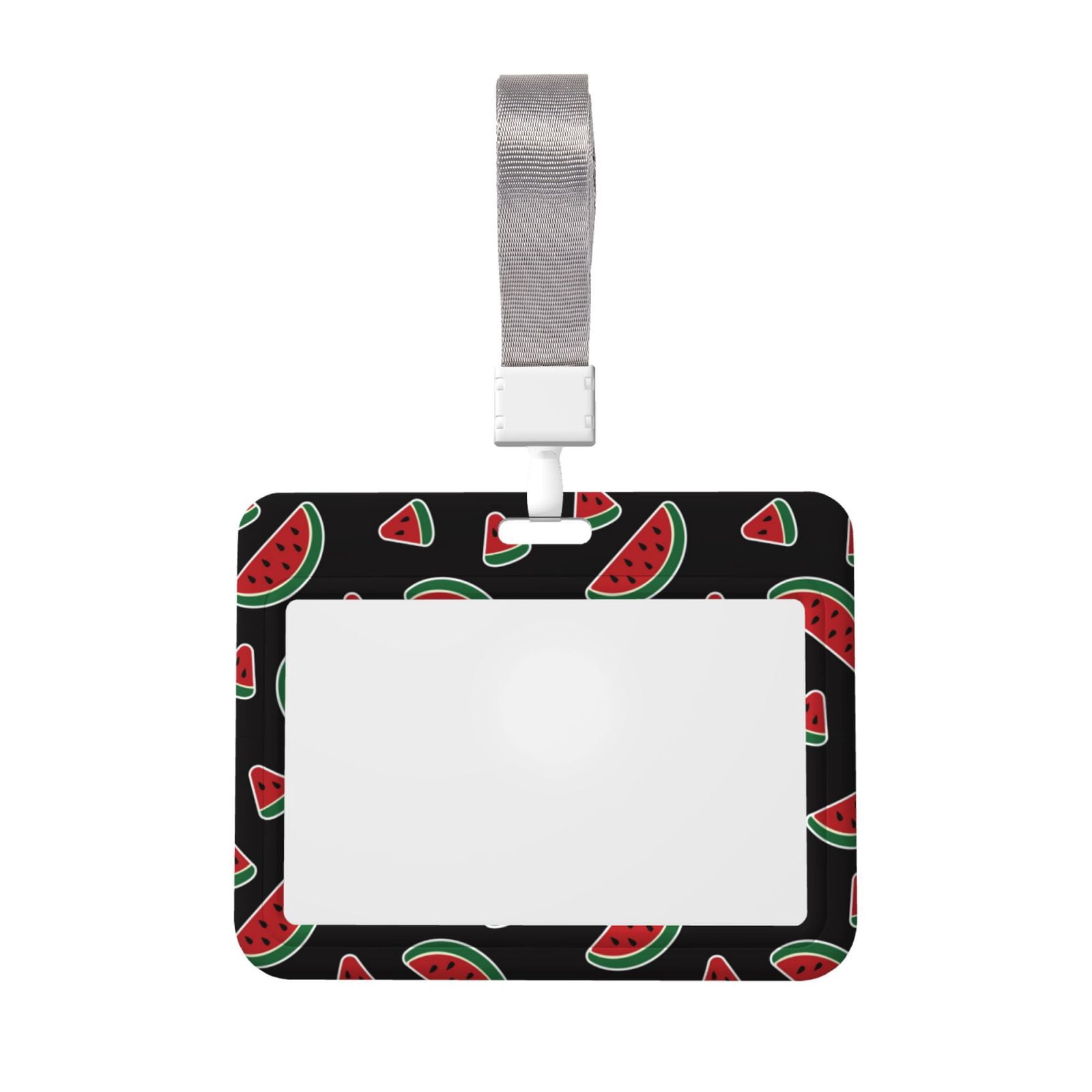 Qekee Watermelon Print Card Badge Holder,Clear Name Tag ID Card ...