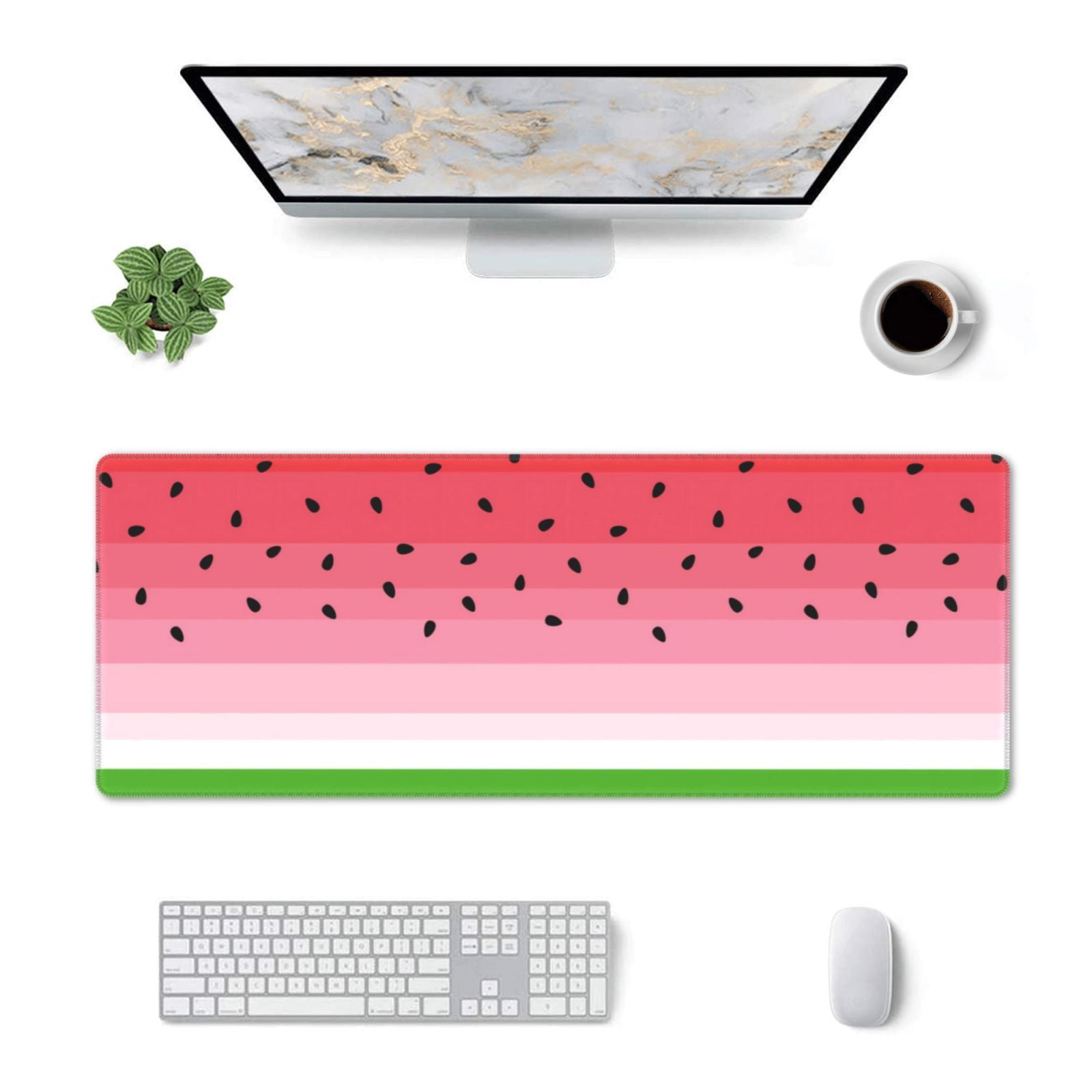 Qekee Watermelon Print Mouse Pad,Desk Pad Protector,Office Desk Mat ...
