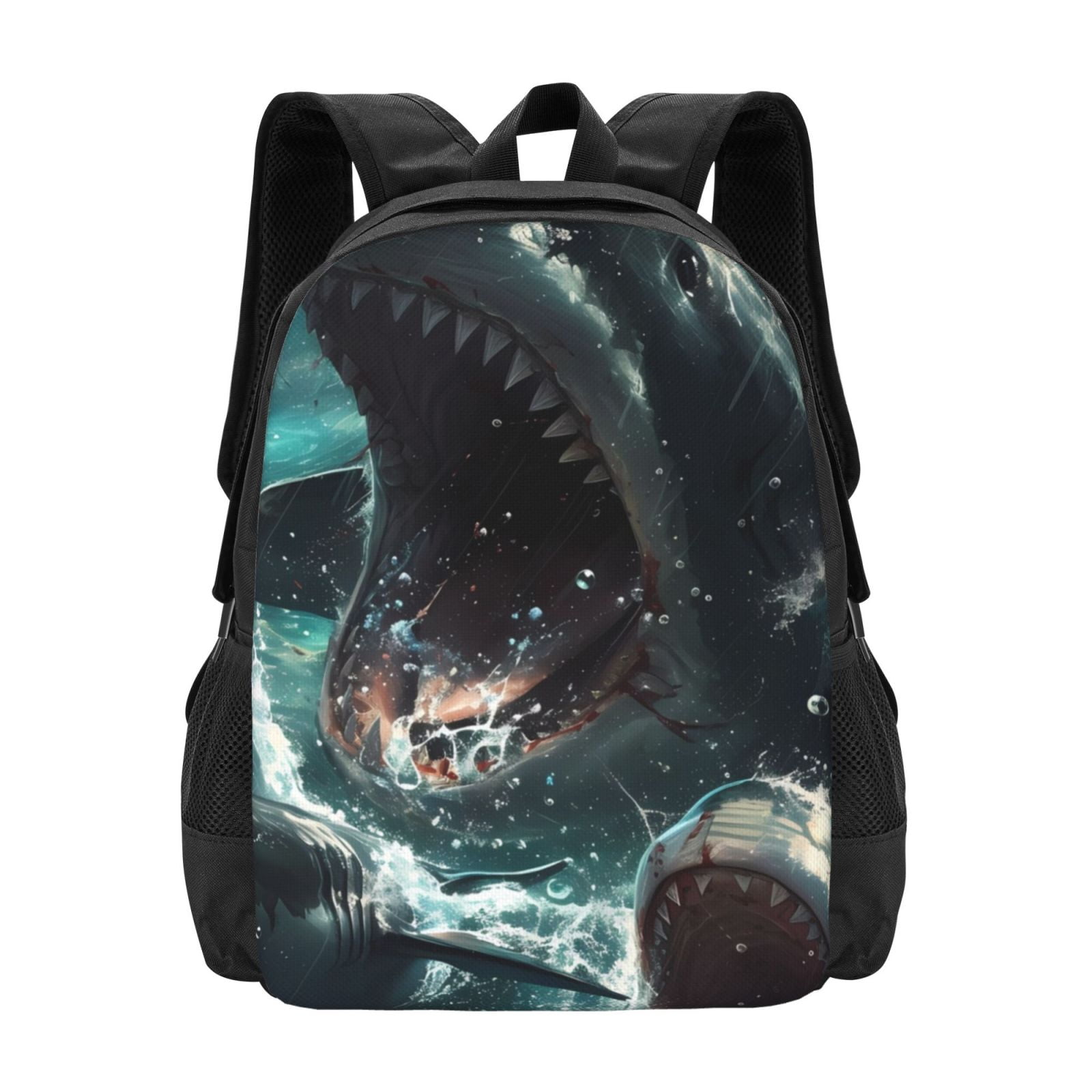 Qekee Wave Ocean Animal Shark for Travel Laptop Backpack for womem and ...
