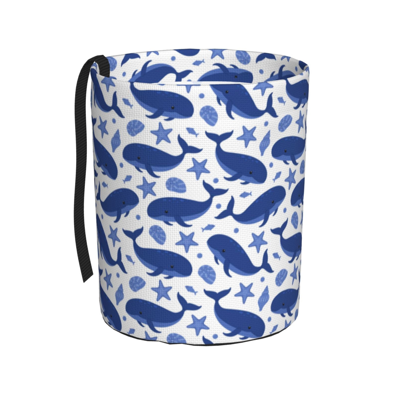 Qekee Whale Print Automotive Waterproof Portable Collapsible Trash Can ...
