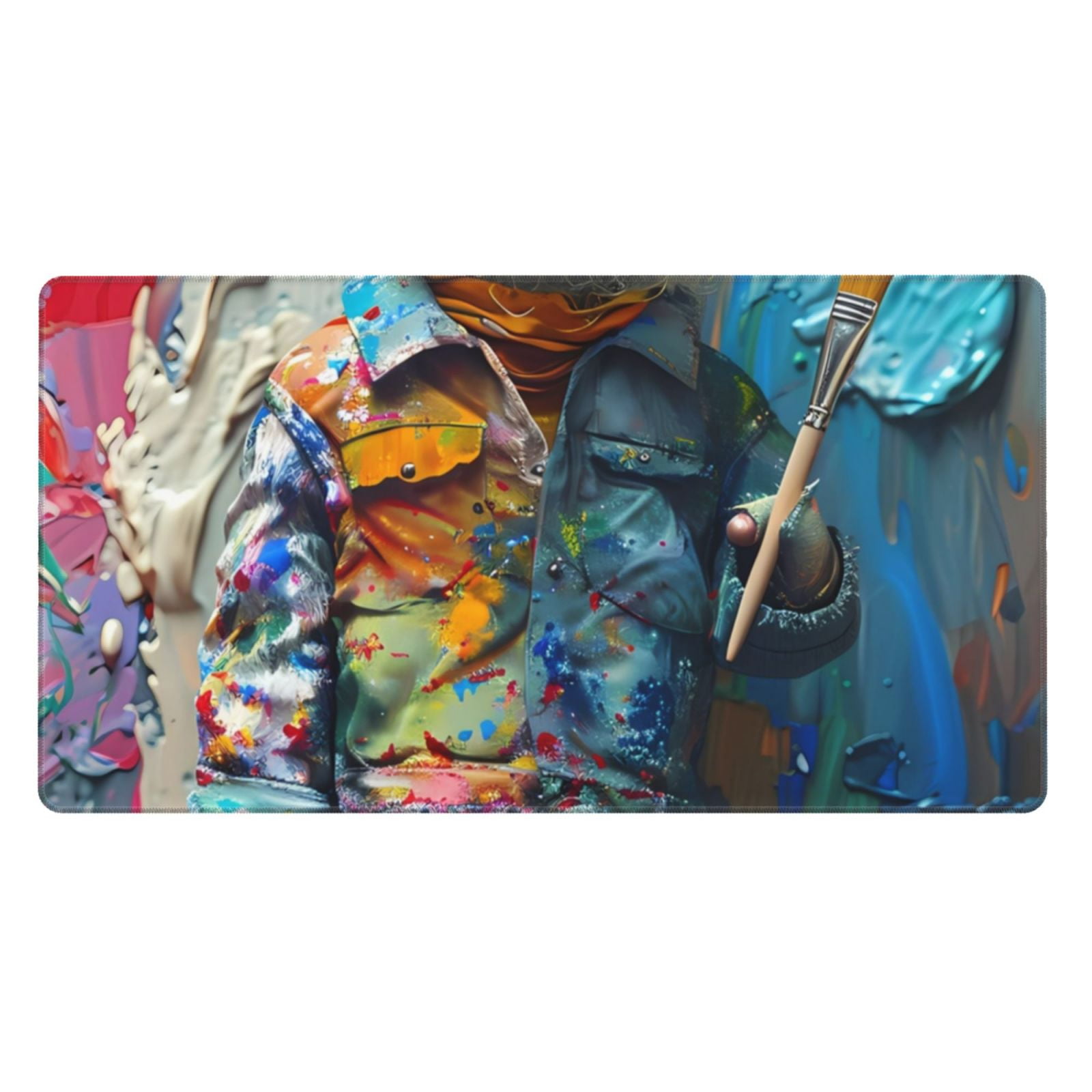 Qekee Whimsical Goat Artist Print Desk Pad Protector,Mouse Pad,Office ...