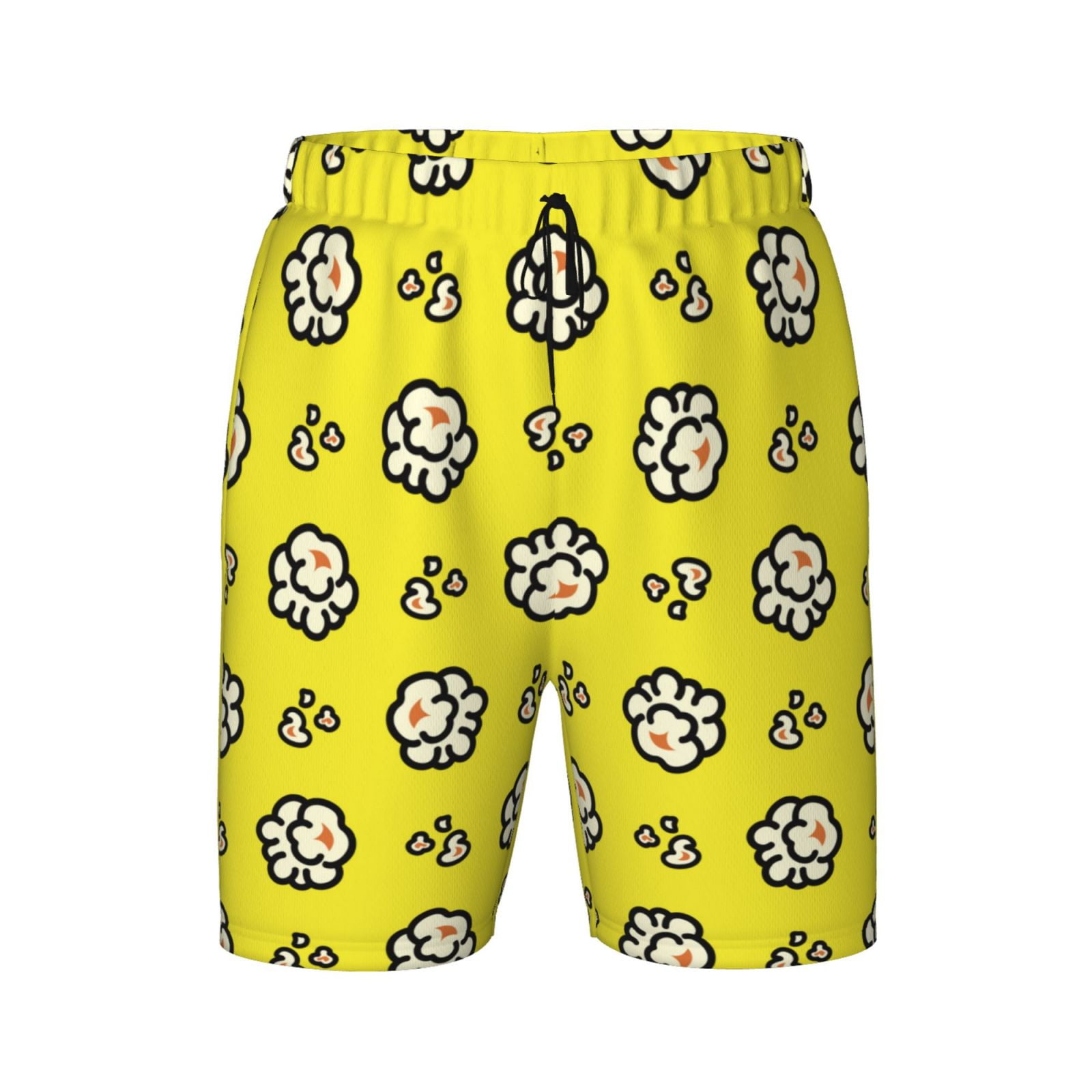 Qekee White Popcorn Boys Swim Trunks, Teen Beach Trunks with ...