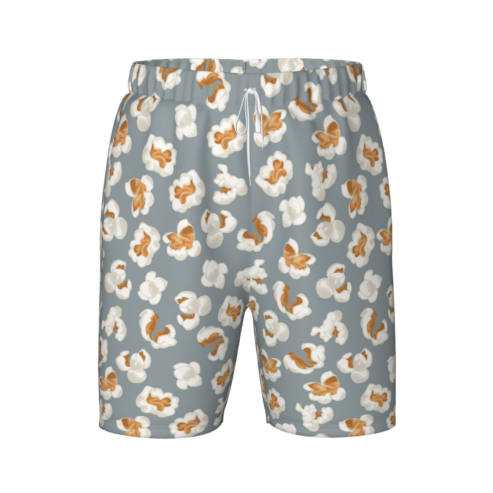 Qekee White Popcorn Boys Swim Trunks, Teen Beach Trunks with ...
