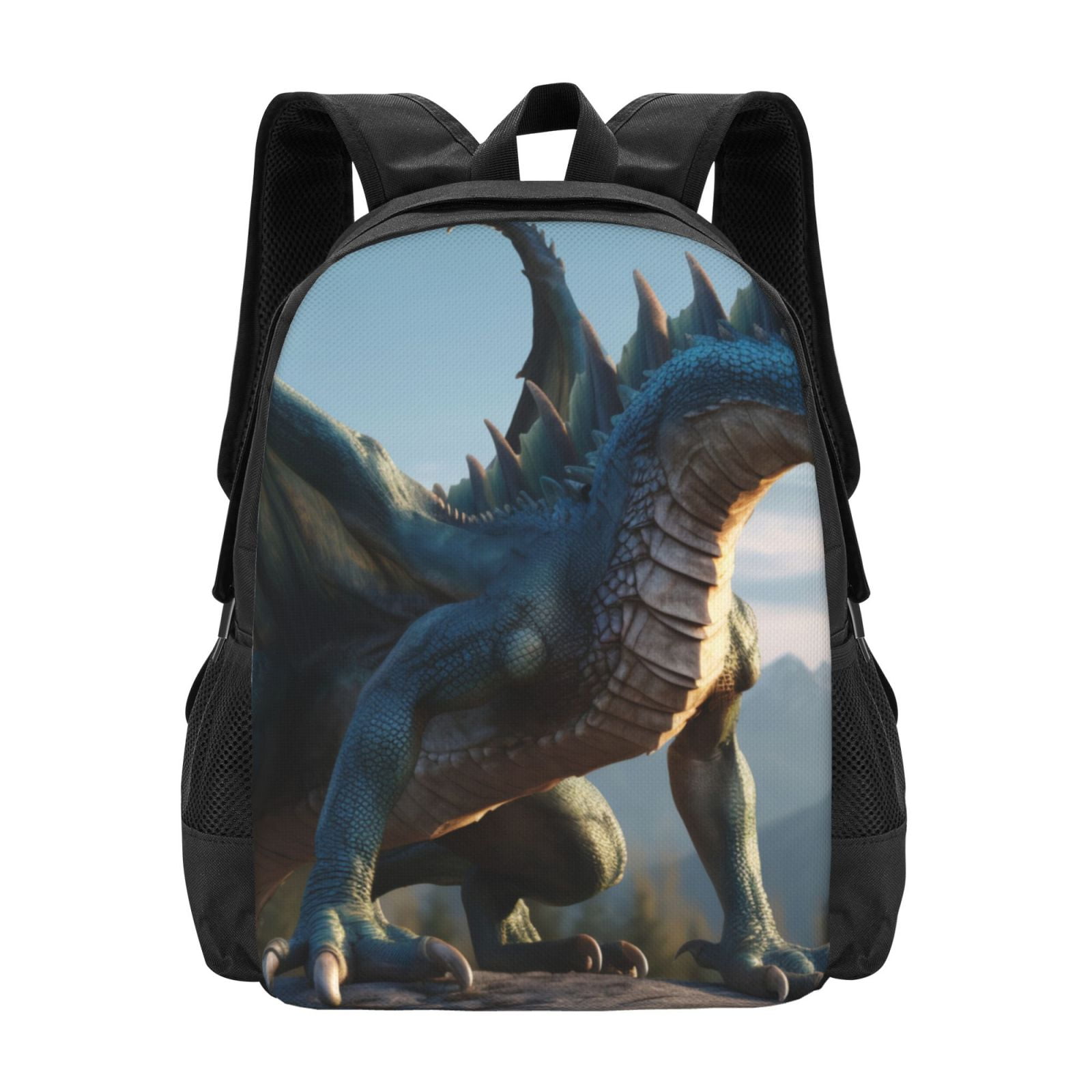 Qekee Wild Blue Cool Dragon for Travel Laptop Backpack for womem and ...