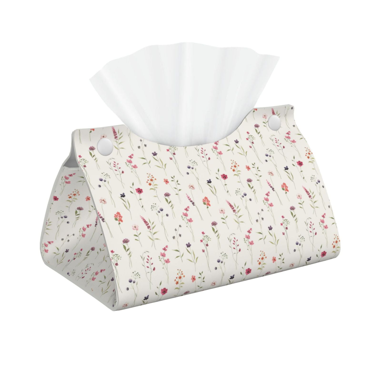 Qekee Wildflower Watercolor Print Long Tissue Box Cover, Tissue Holder ...
