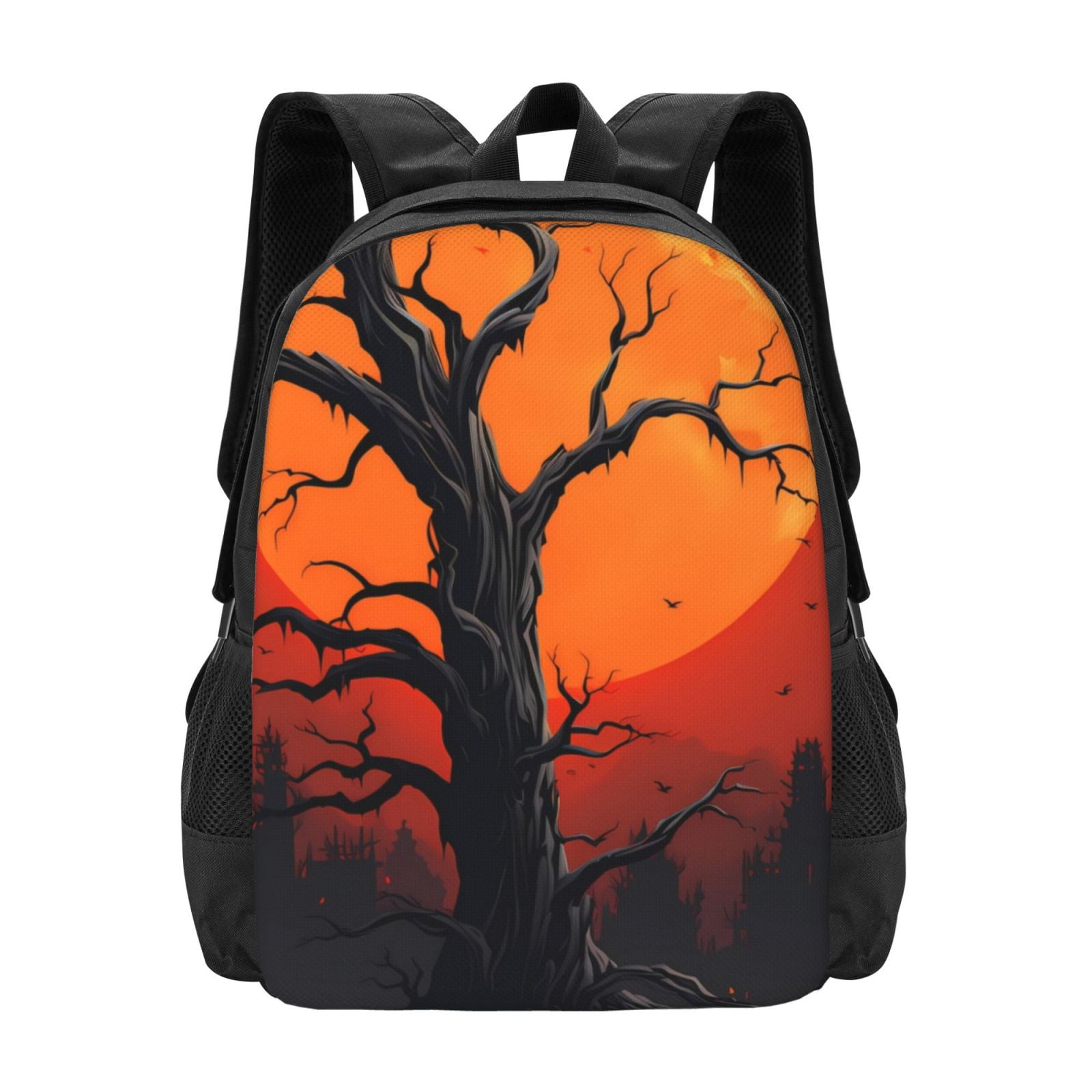Qekee Yellow Castle Sunset Tree for Travel Laptop Backpack for womem ...