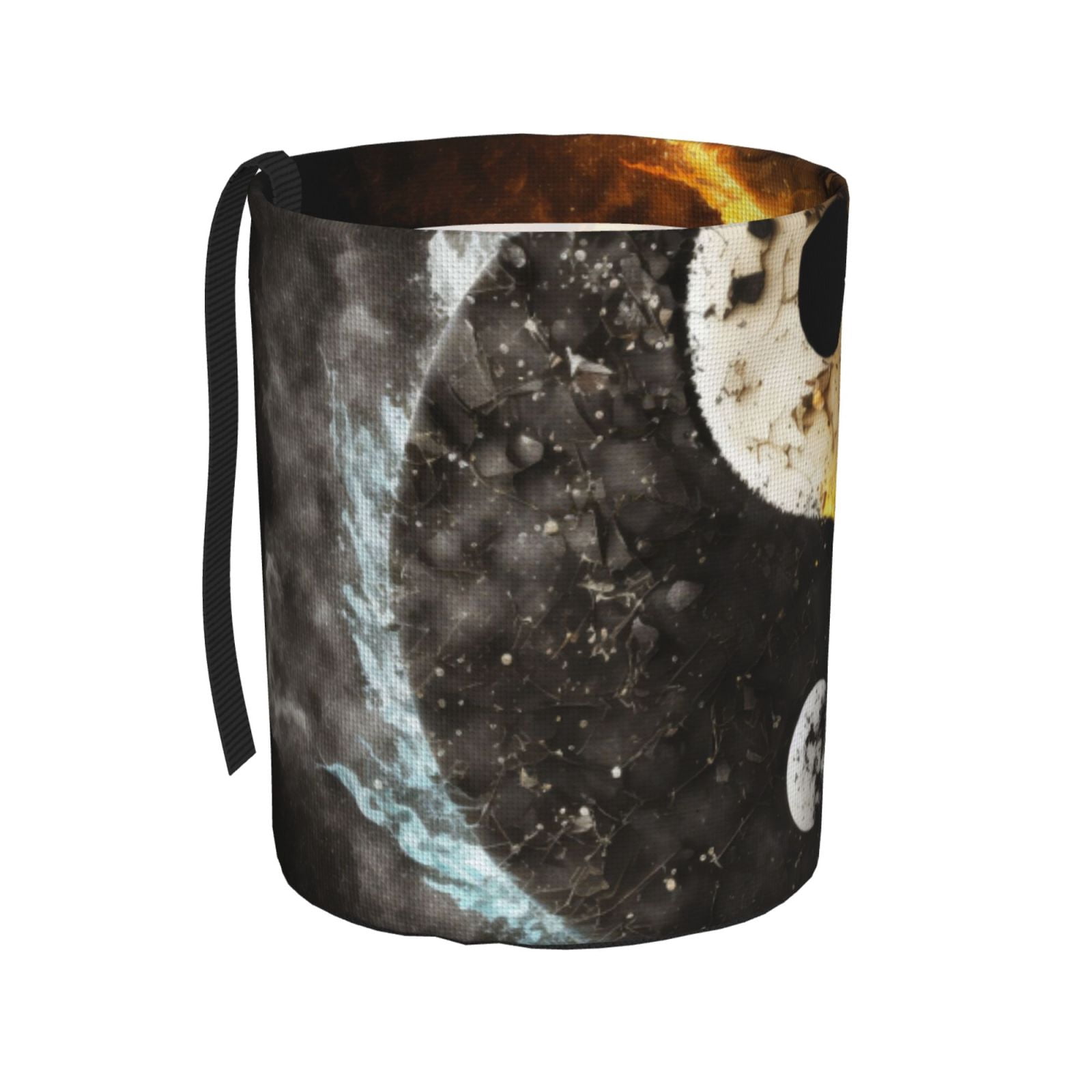 Qekee Yin Yang Print Automotive Waterproof Portable Collapsible Trash ...