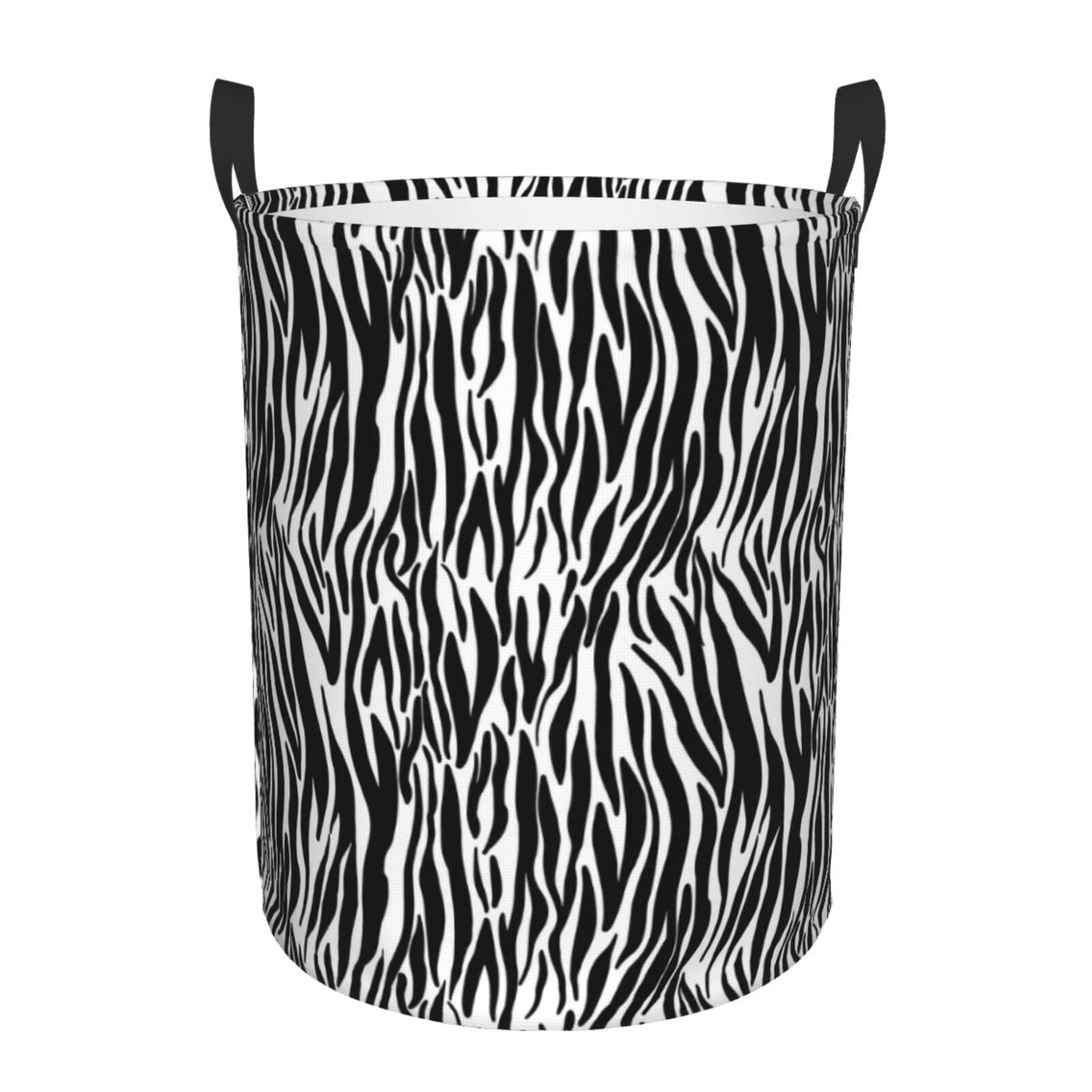 Qekee Zebra print Laundry Hamper Basket, Hamper Basket for Blanket ...