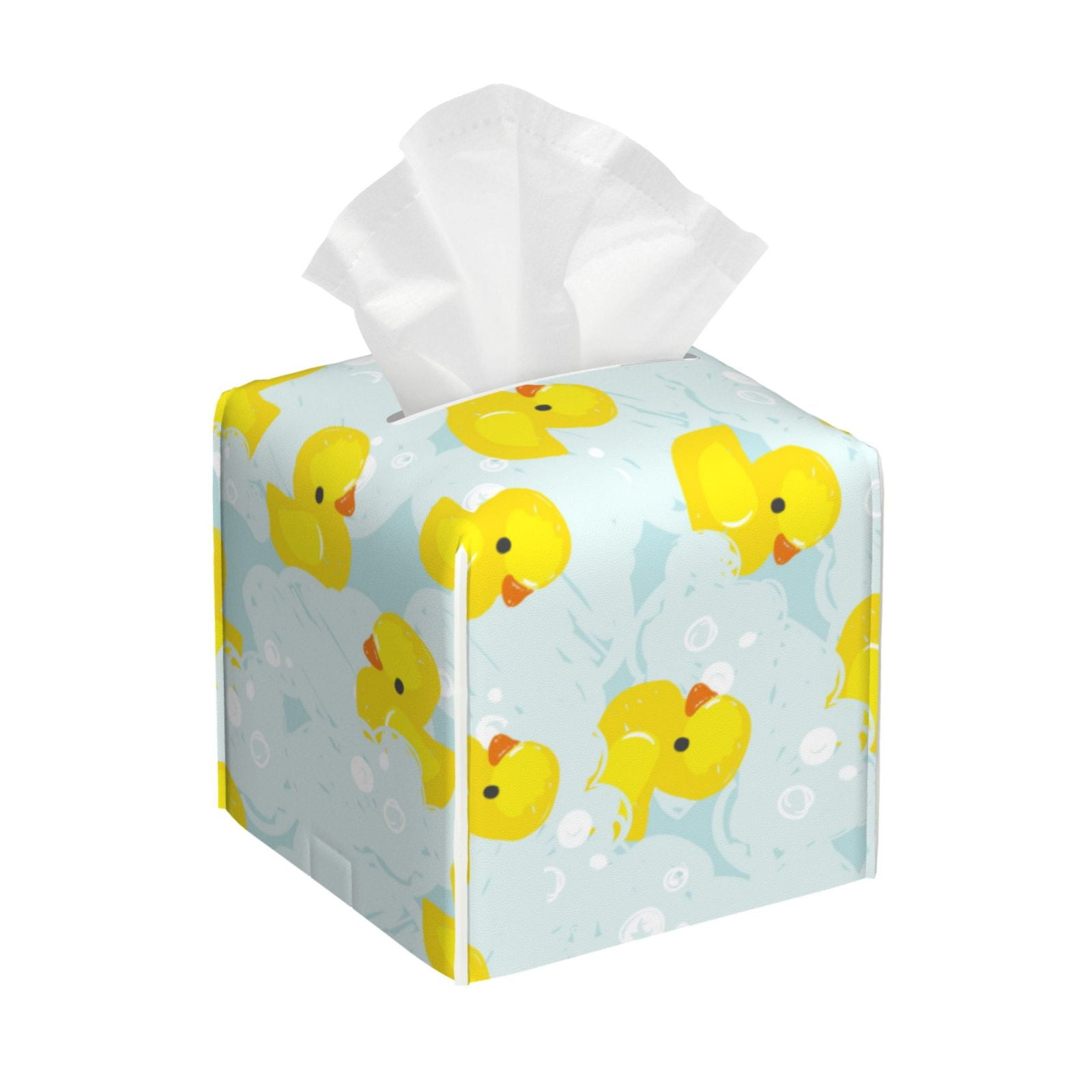 Qekee cute rubber duck for Tissue Box Cover Holder, Square with Bottom ...