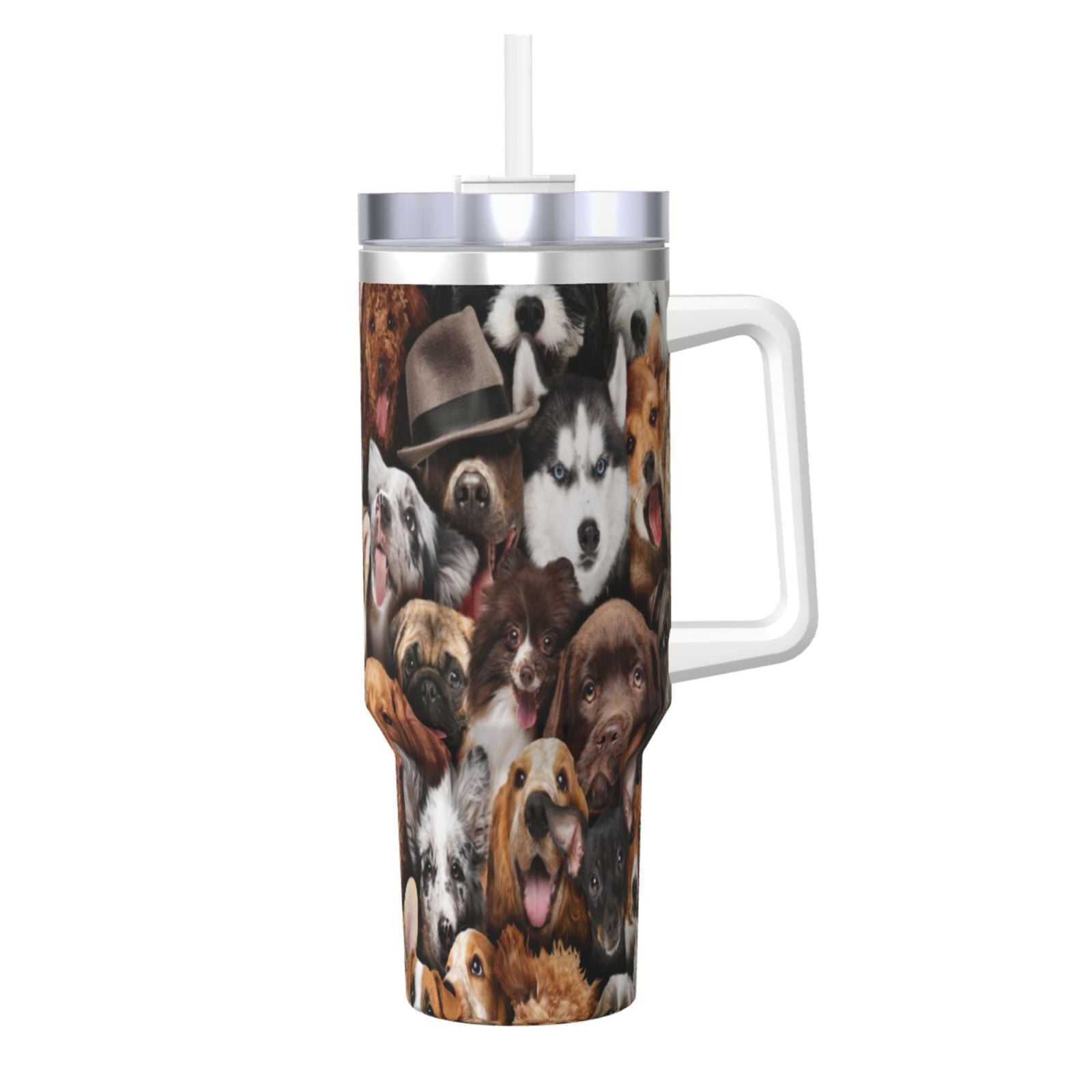 Qekee various dog breeds Print 40 OZ Large Capacity Ice Bully Cup With ...