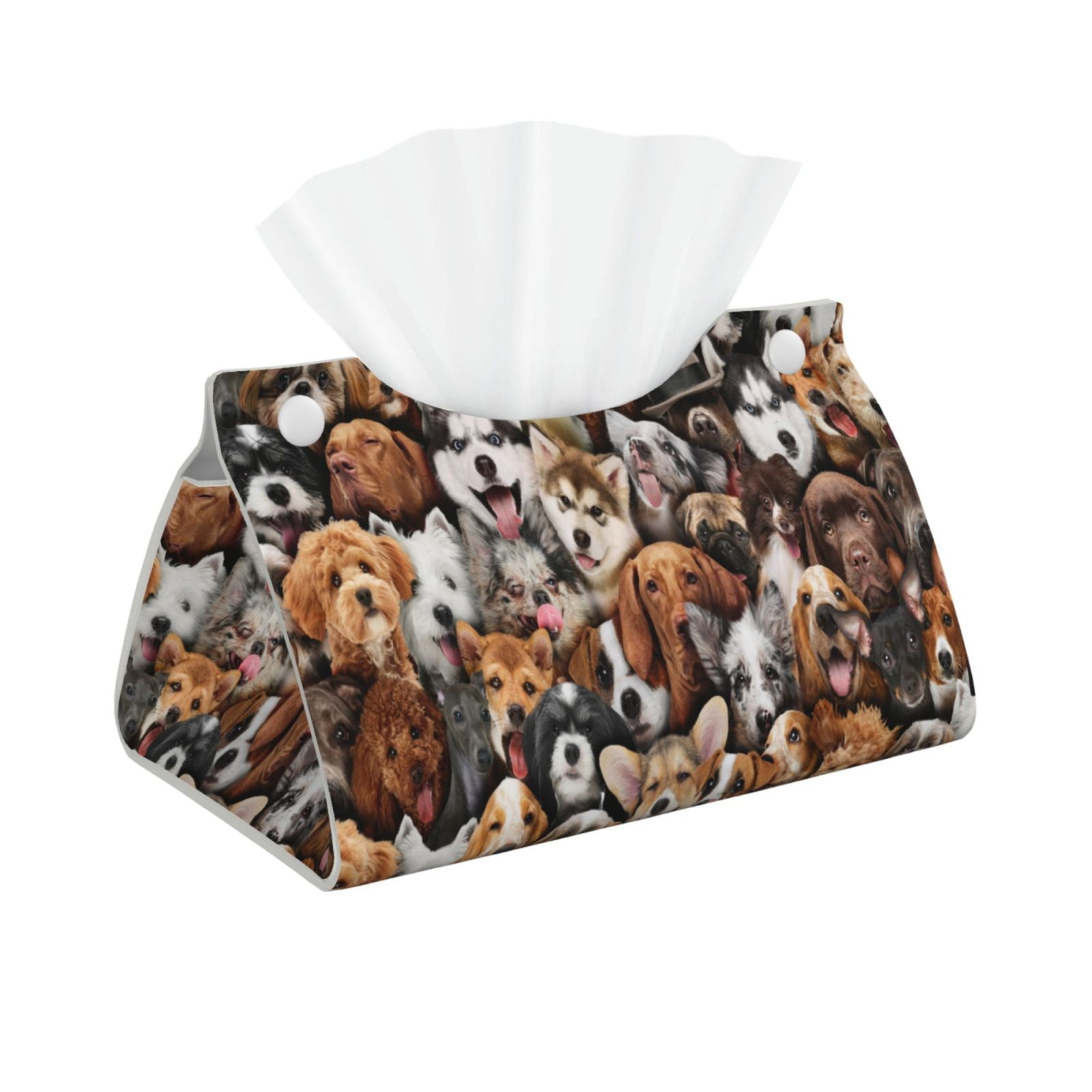 Qekee various dog breeds Print Long Tissue Box Cover, Tissue Holder ...