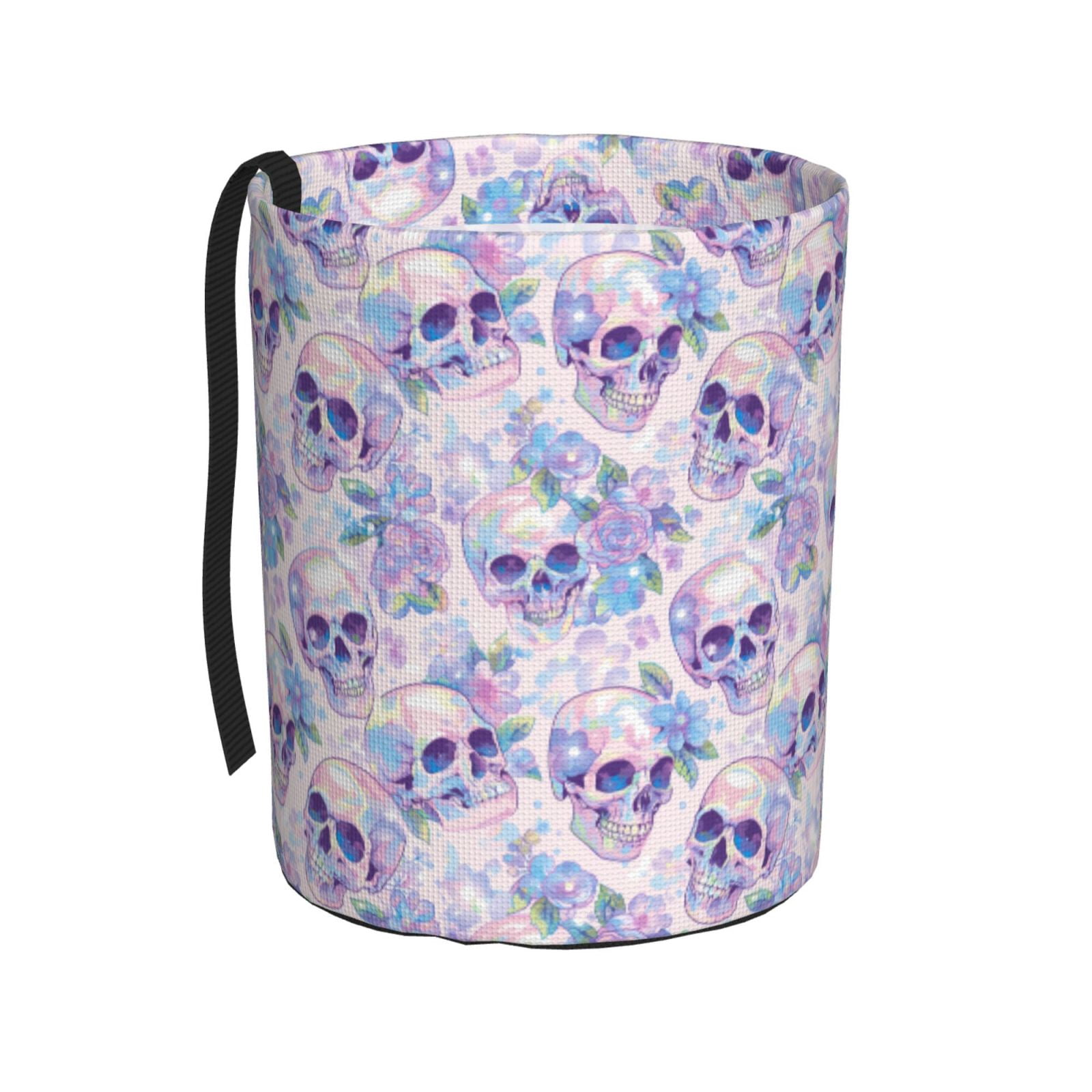 Qekee white Skull crystal flower Print Automotive Waterproof Portable ...