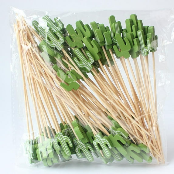 QenASHaing 100-Pack Bamboo Cocktail Sticks 4.7 Inch, Sharp Pointed for ...