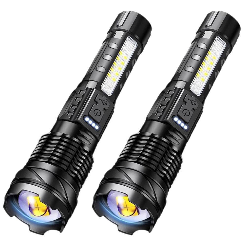 QenASHaing 2000mAh rechargeable flashlight with telescopic zoom and ...