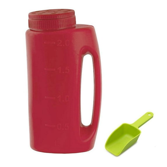 QenASHaing 2L Snow Melting Salt Spreader Pot with Spoon, Durable ...