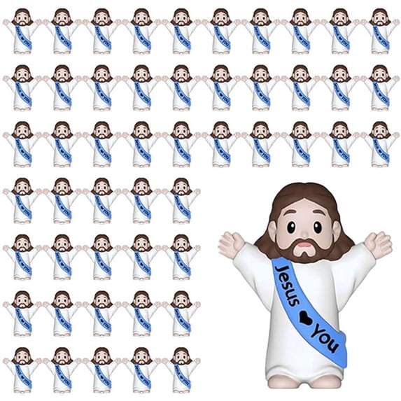 QenASHaing 50Pack Multicolor Mini Jesus Figurines in Bulk, Little Jesus ...