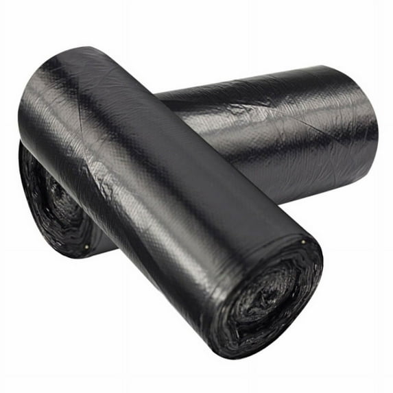 QenASHaing 50x60cm black polyethylene trash bags, 16-18 count roll with ...