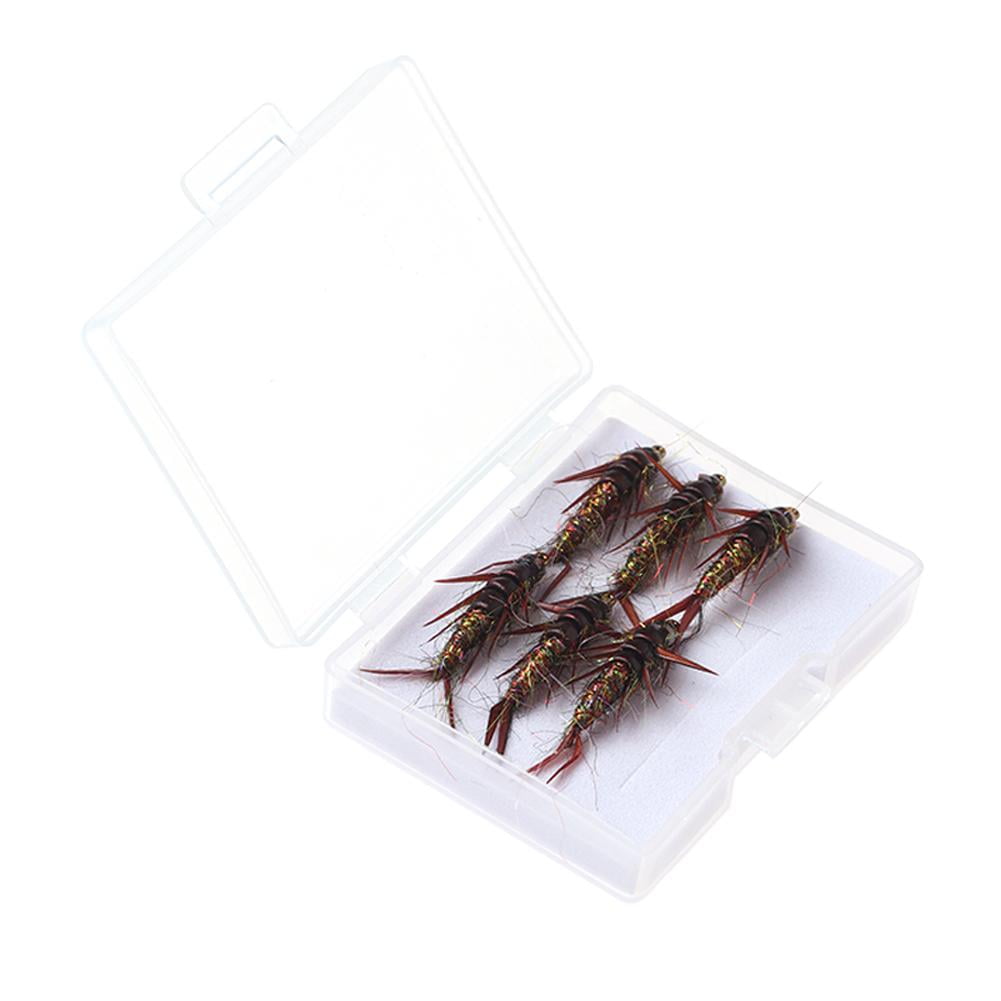 QenASHaing 6 Brass Bead Head Stonefly Nymph Flies, Fast-Sinking ...