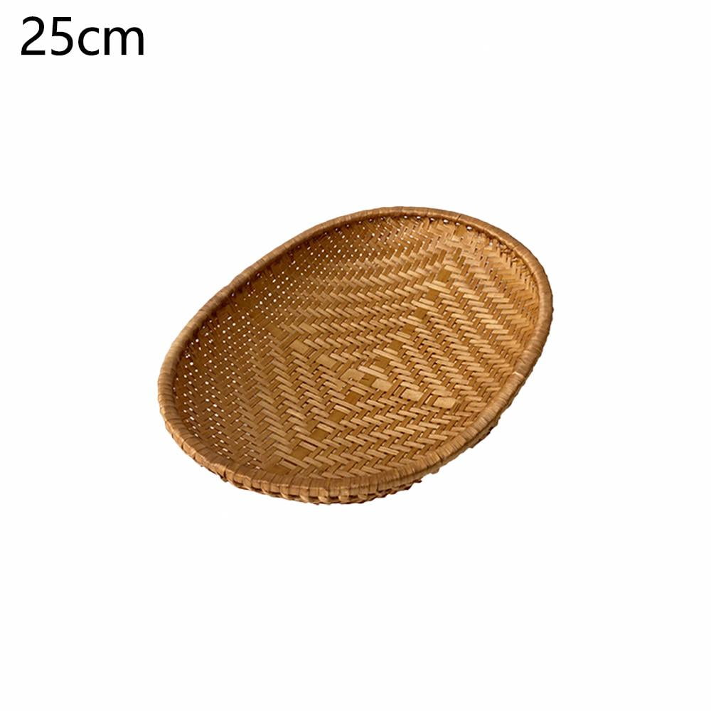 QenASHaing Bamboo Basket Set of 5, Oval Weave Lightweight Easy-Clean ...