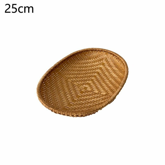 QenASHaing Bamboo Basket Set of 5, Oval Weave Lightweight Easy-Clean ...