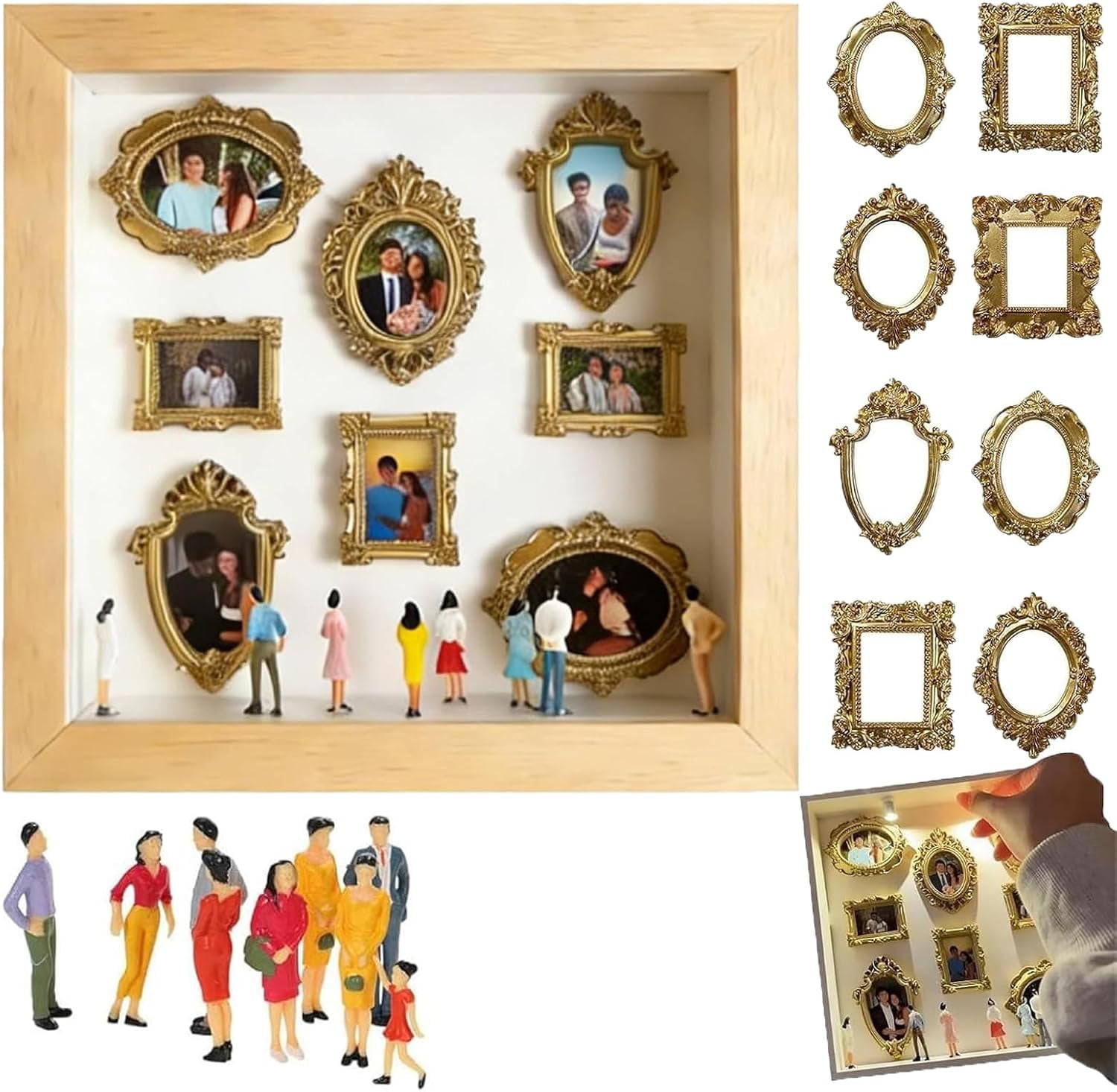 QenASHaing DIY Mini Museum Silhouette Box, Shadow Box Frame Kit with ...