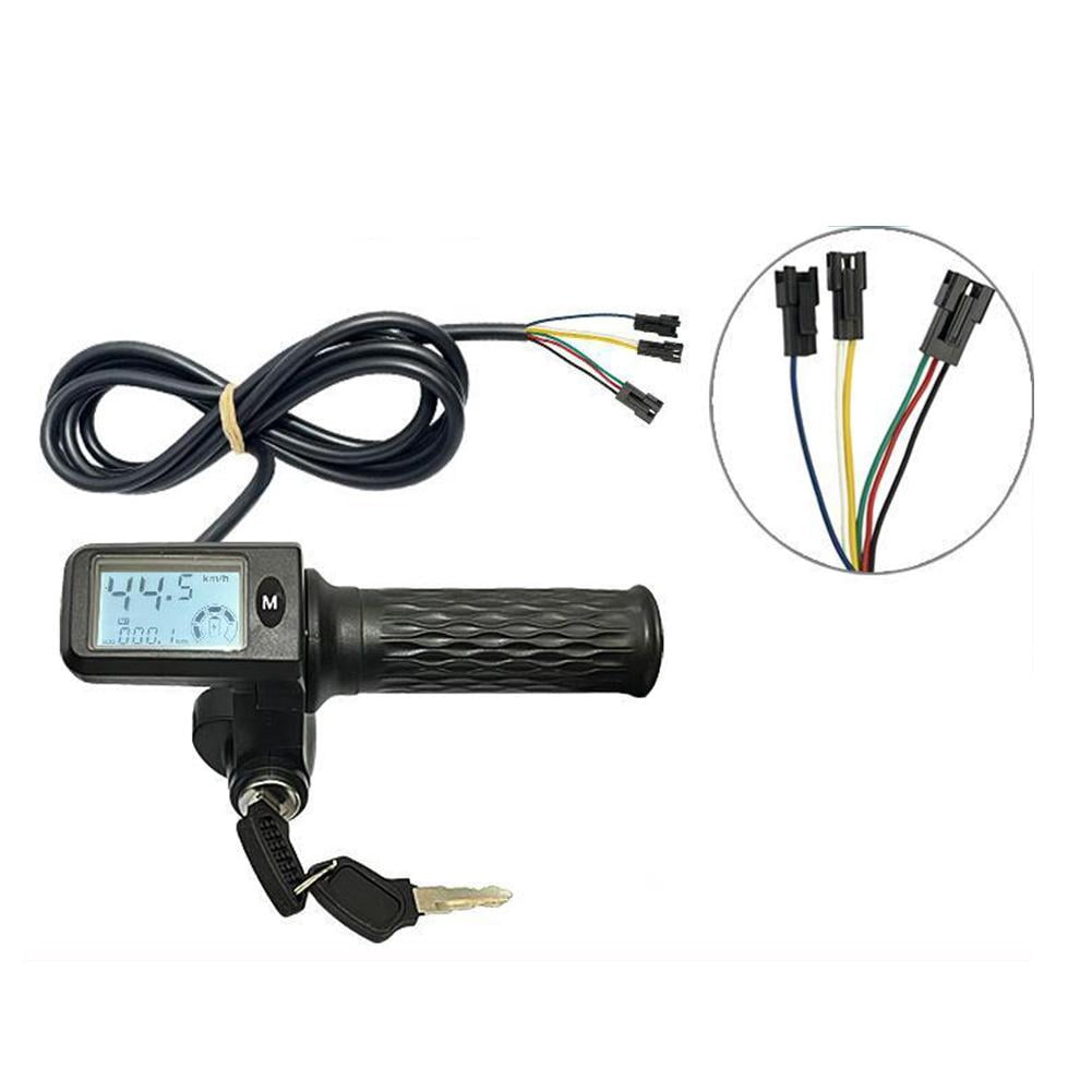 QenASHaing Electric bike LCD voltage meter with 8-pin cable, large ...