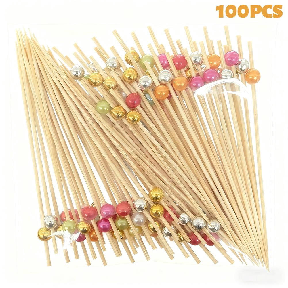 QenASHaing Elegant Beaded Cocktail Picks, 100-Piece Set for Charcuterie ...