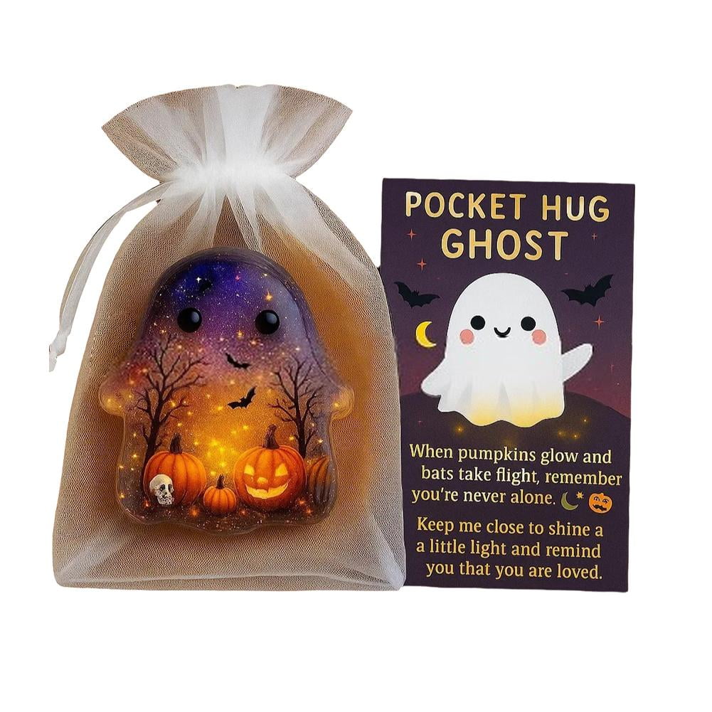 QenASHaing Mini Ghost Pocket Hug Cards with Encouraging Messages for ...