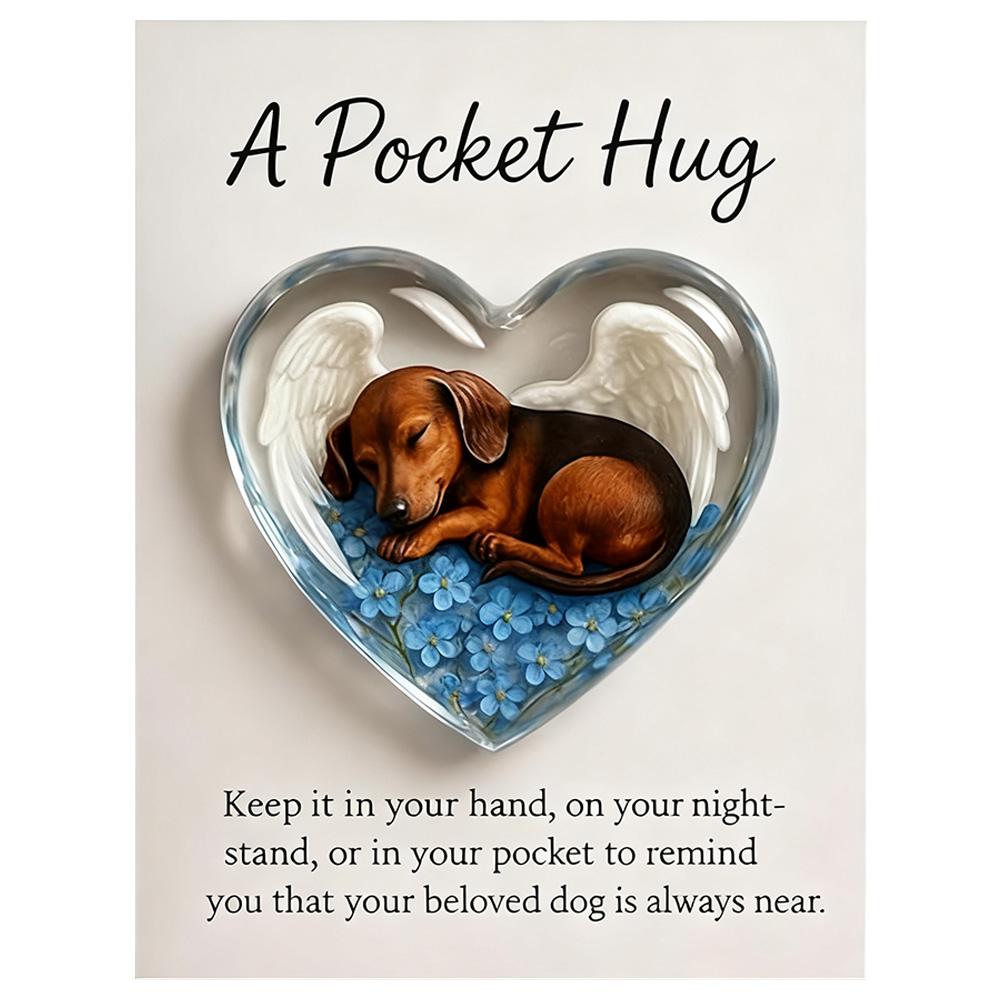 QenASHaing Miniature Engraved Pet Memorial Token with Inspirational ...