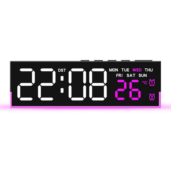 QenASHaing Multifunctional Digital Clock with Temperature Display and ...