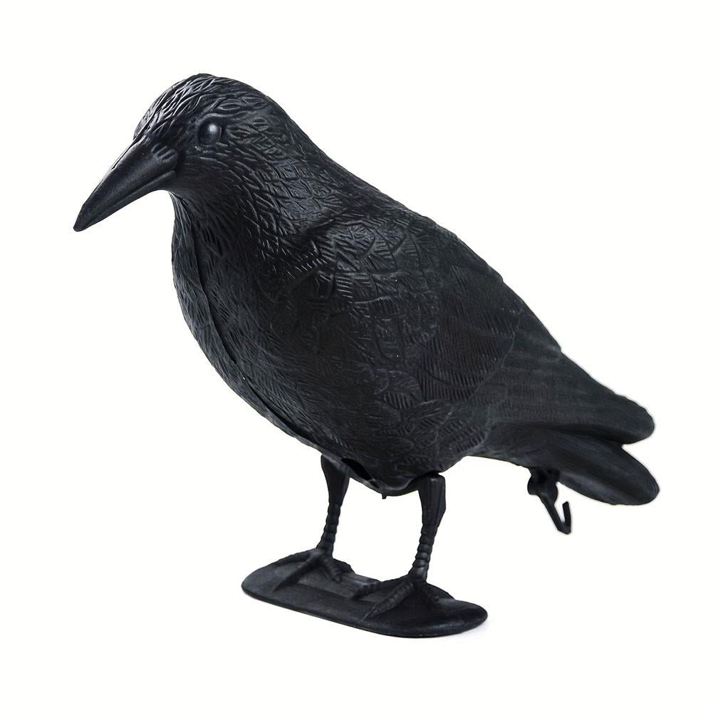 QenASHaing Realistic Plastic Crow Garden Decor 13.65 Inch, Lifelike ...