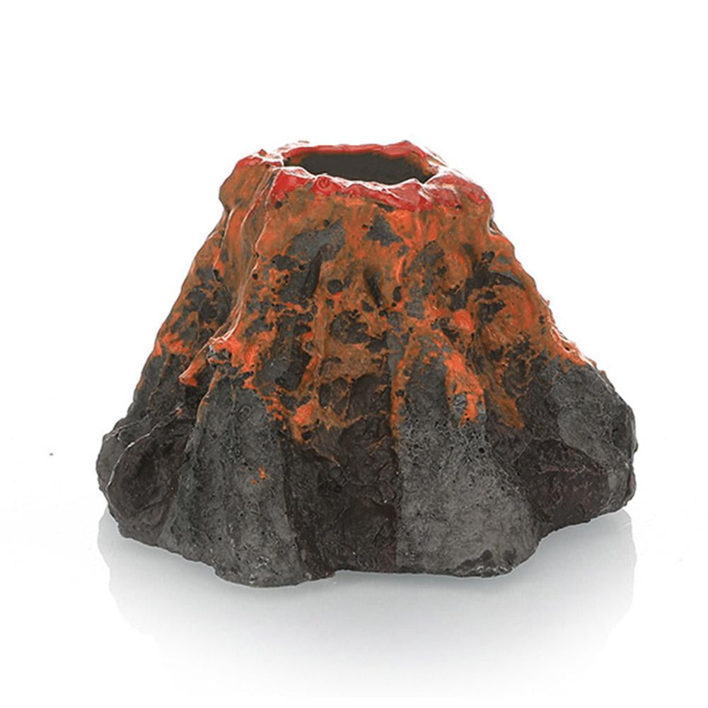 QenASHaing Resin Volcano Decor 6.2x6.4x4.4 in, Realistic Aquarium ...